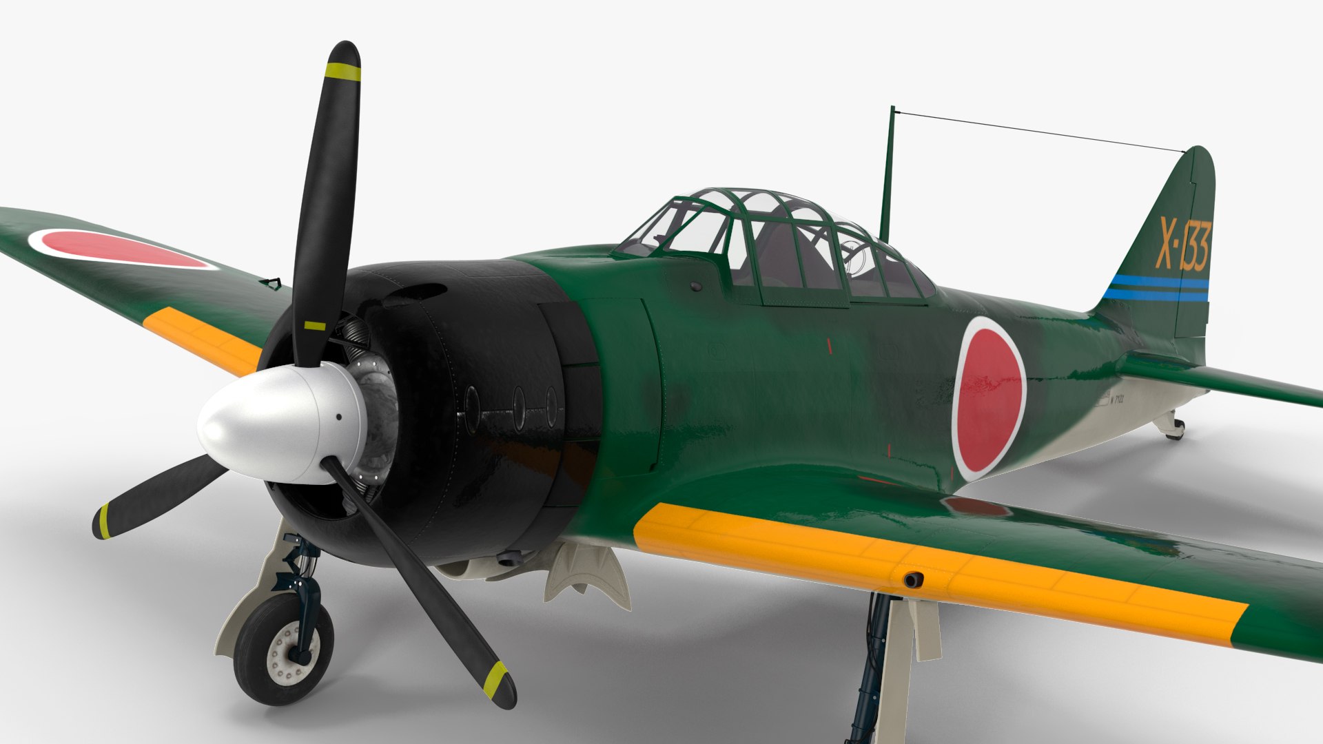 3d fighter aircraft a6m zero