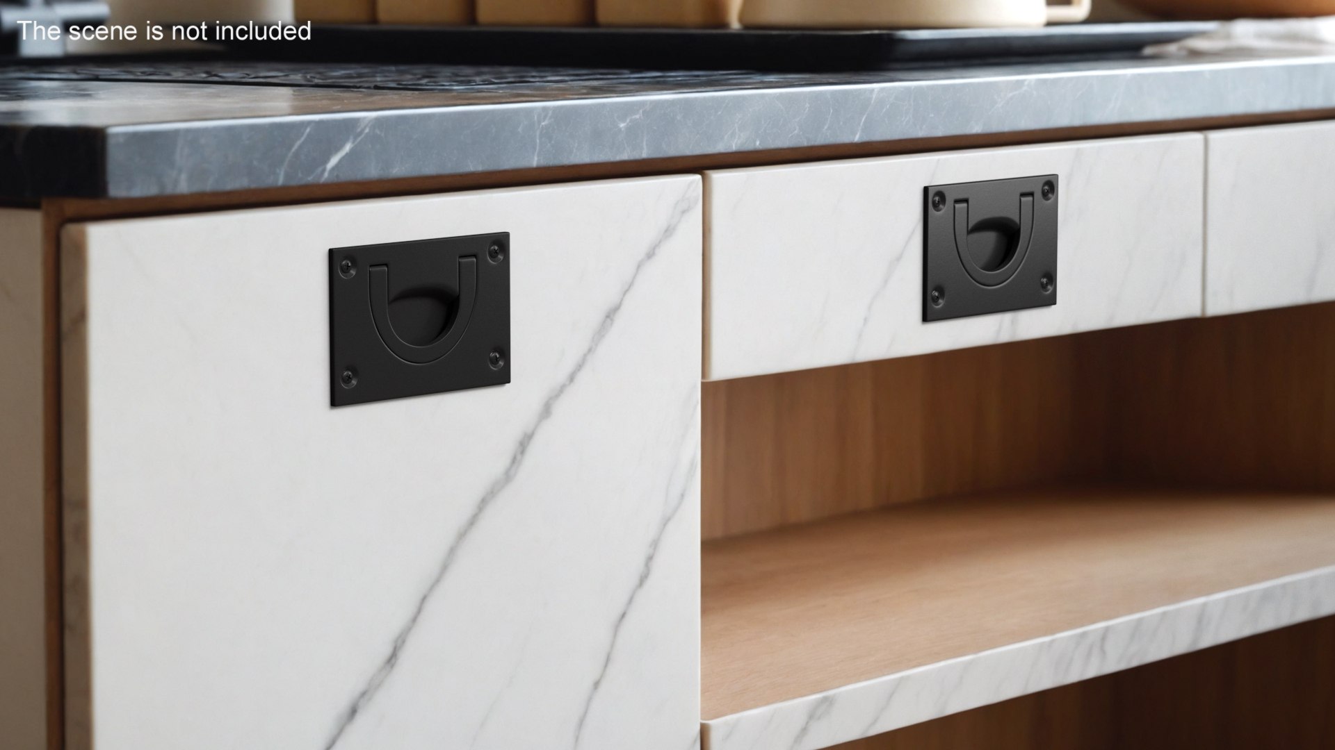 Kitchen Cabinet Handle Recessed Black Model - TurboSquid 2225874