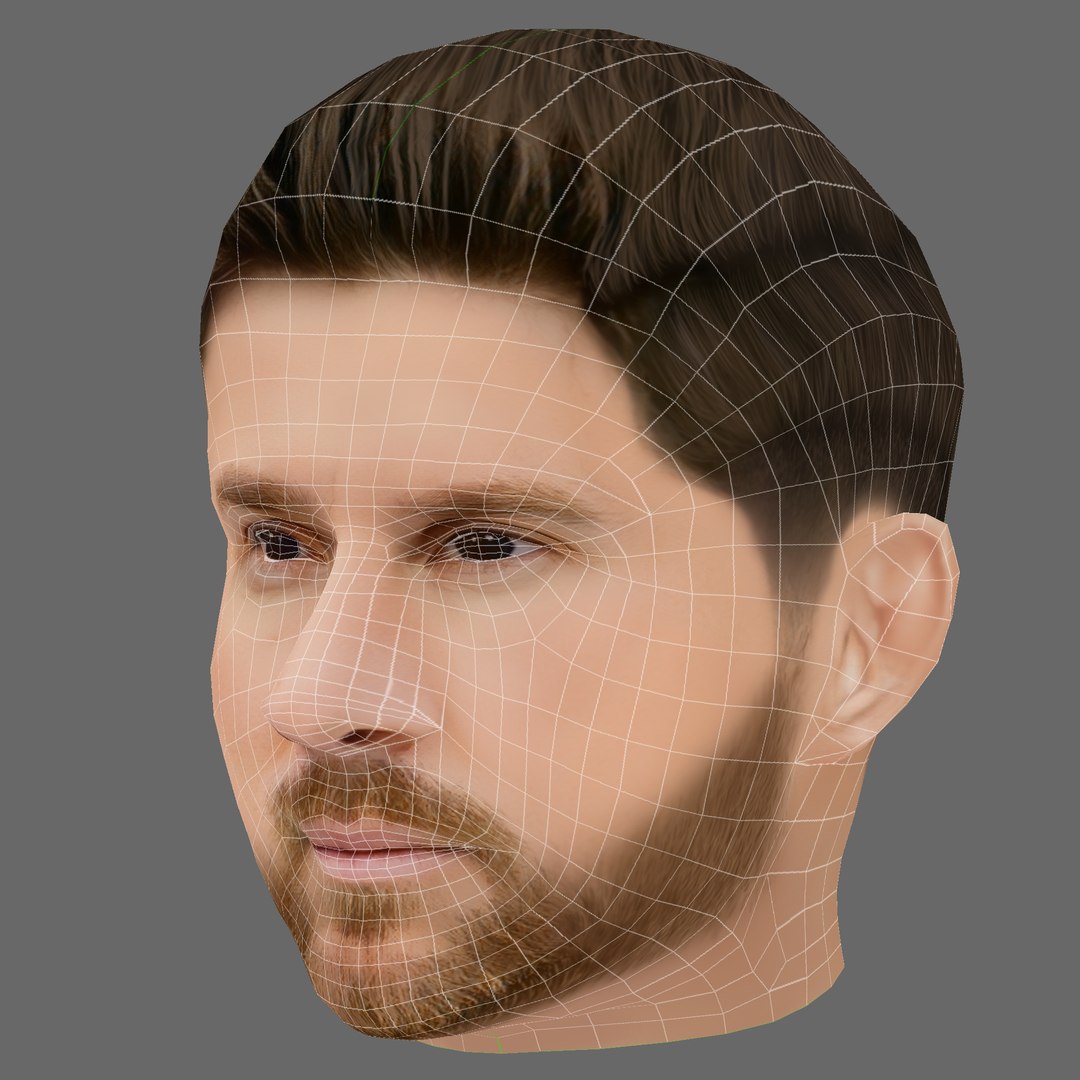 3D Lionel Messi Head - Low Poly Head For Game Model - TurboSquid 2215289