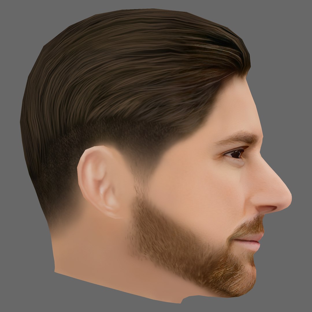 3D Lionel Messi Head - Low Poly Head For Game Model - TurboSquid 2215289