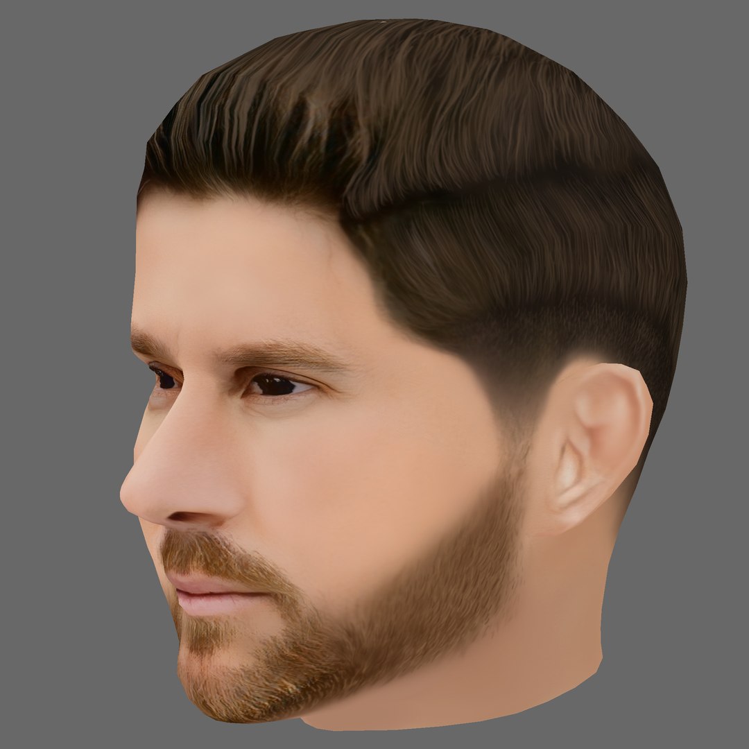 3D Lionel Messi Head - Low Poly Head For Game Model - TurboSquid 2215289