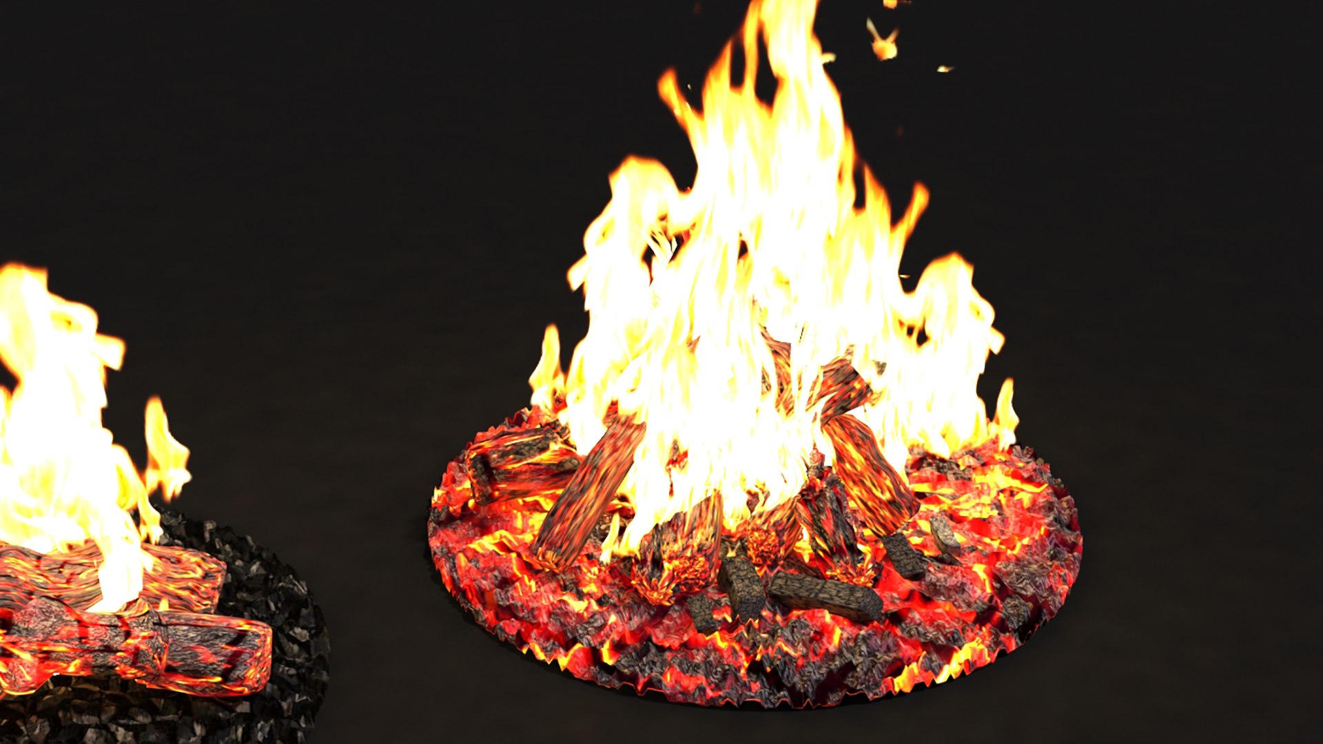 3D Bone Fire Burning Camp Fire - TurboSquid 1835912
