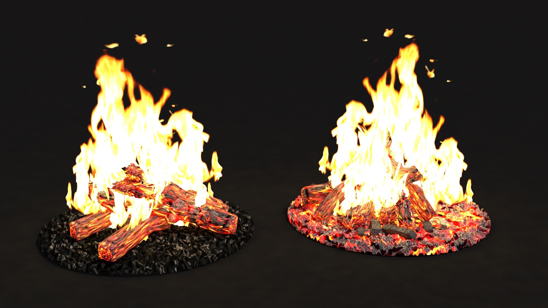 3D Bone Fire Burning Camp Fire - TurboSquid 1835912