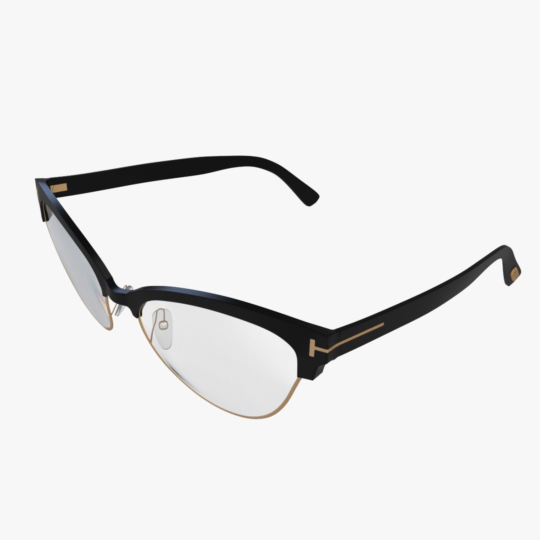 3d Model Slight Cateye Glasses
