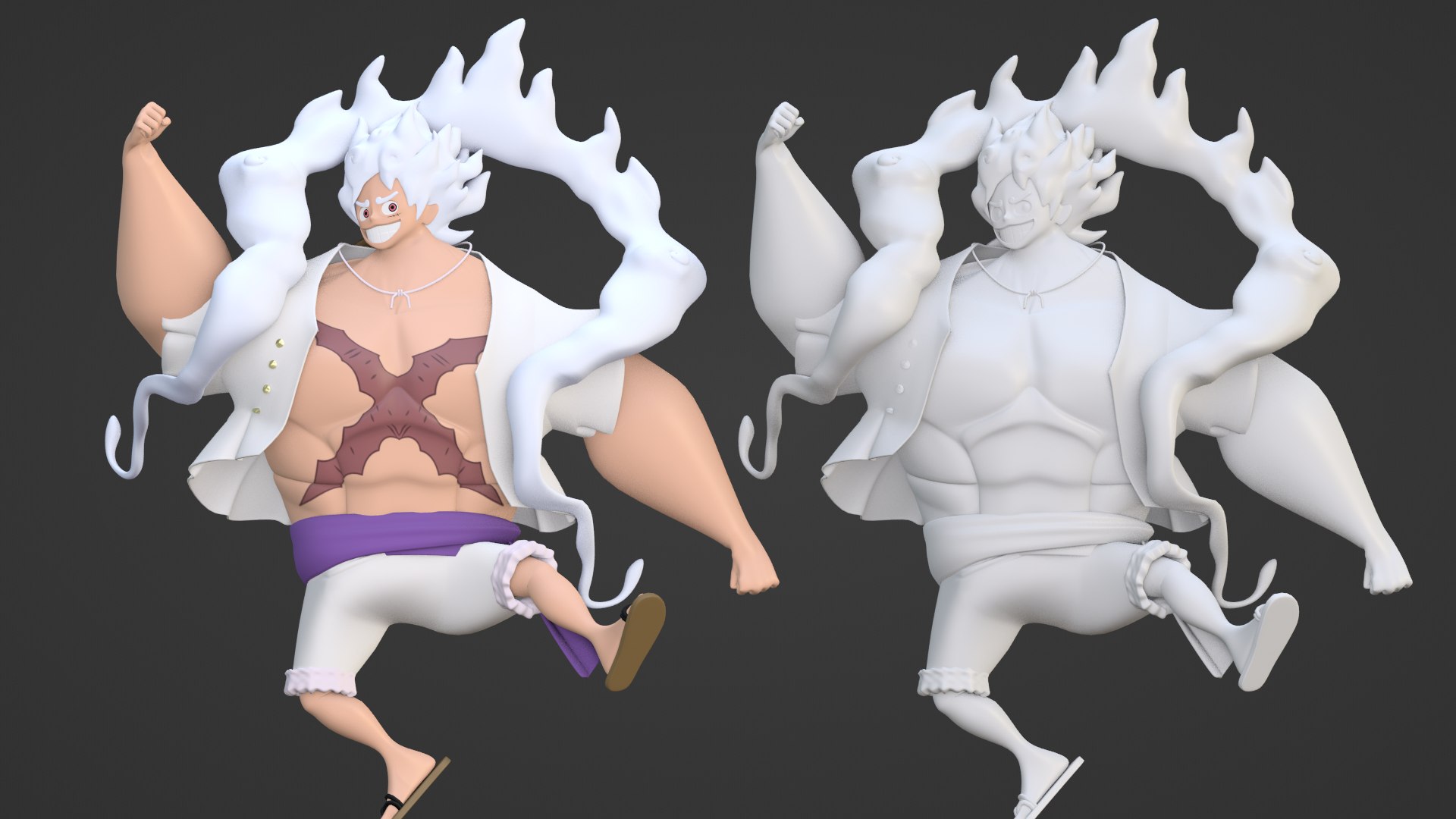Luffy Gear 5 Muscle One Piece 3d Model Turbosquid 2272995