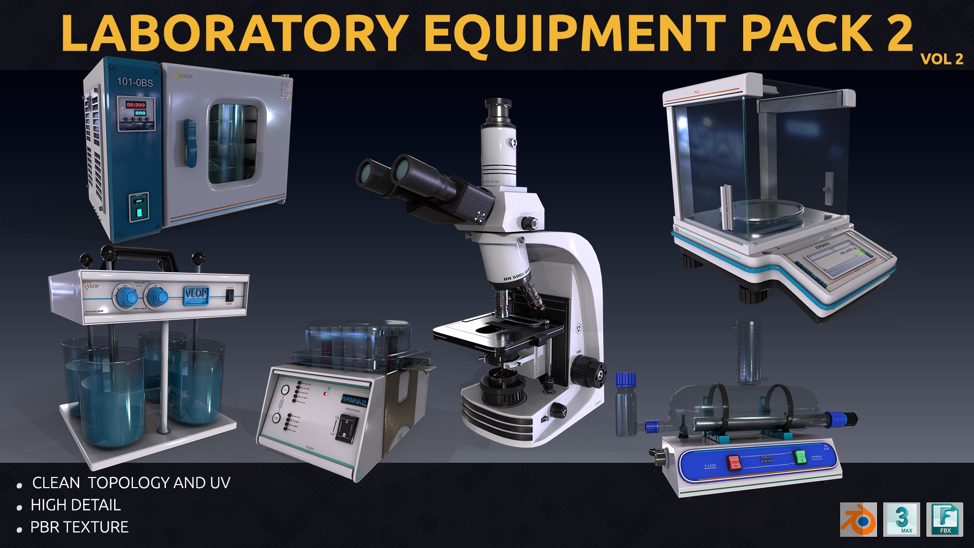 Laboratory Equipment Pack 2 3D Model - TurboSquid 1895887