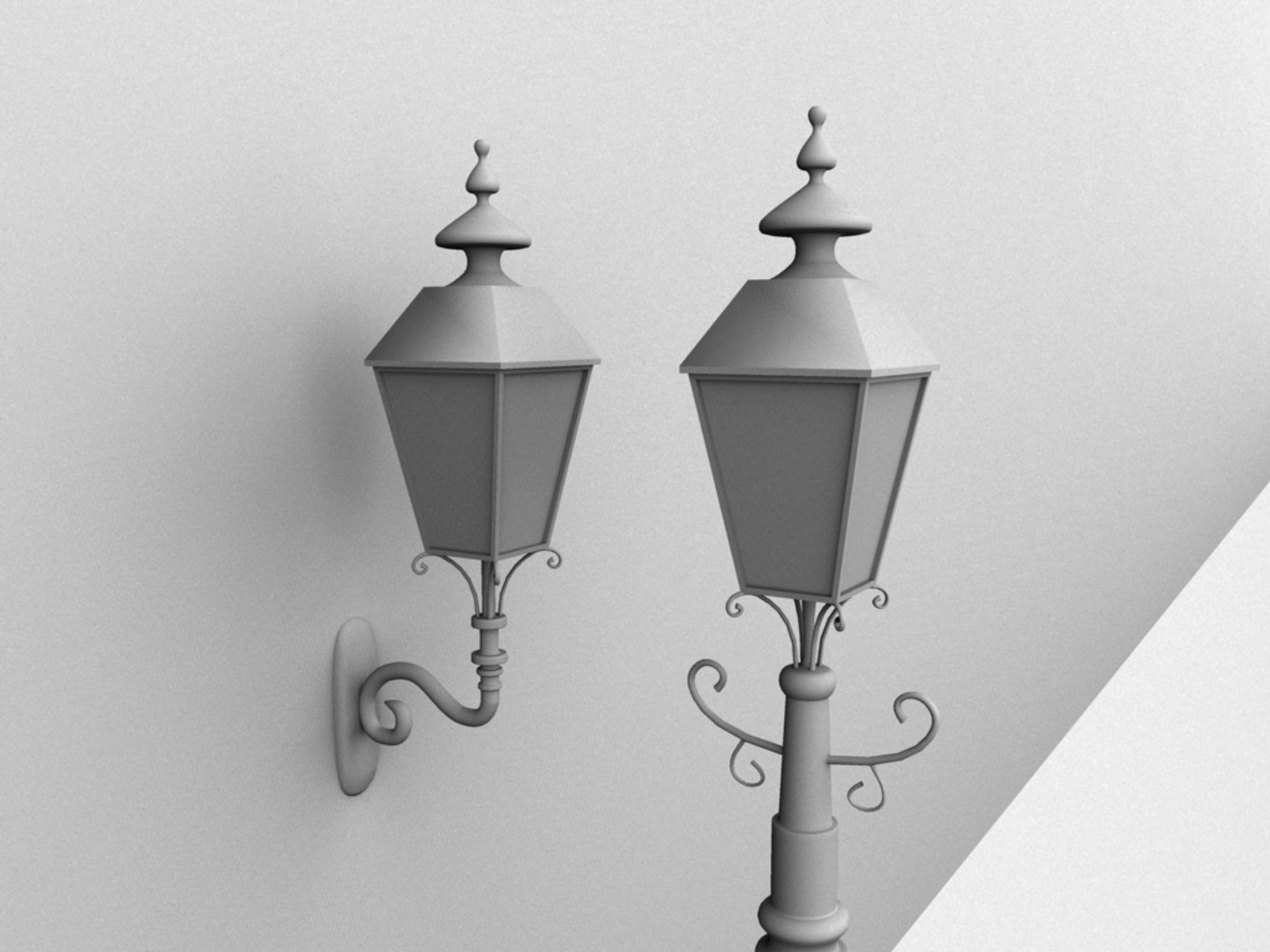 3d model street light