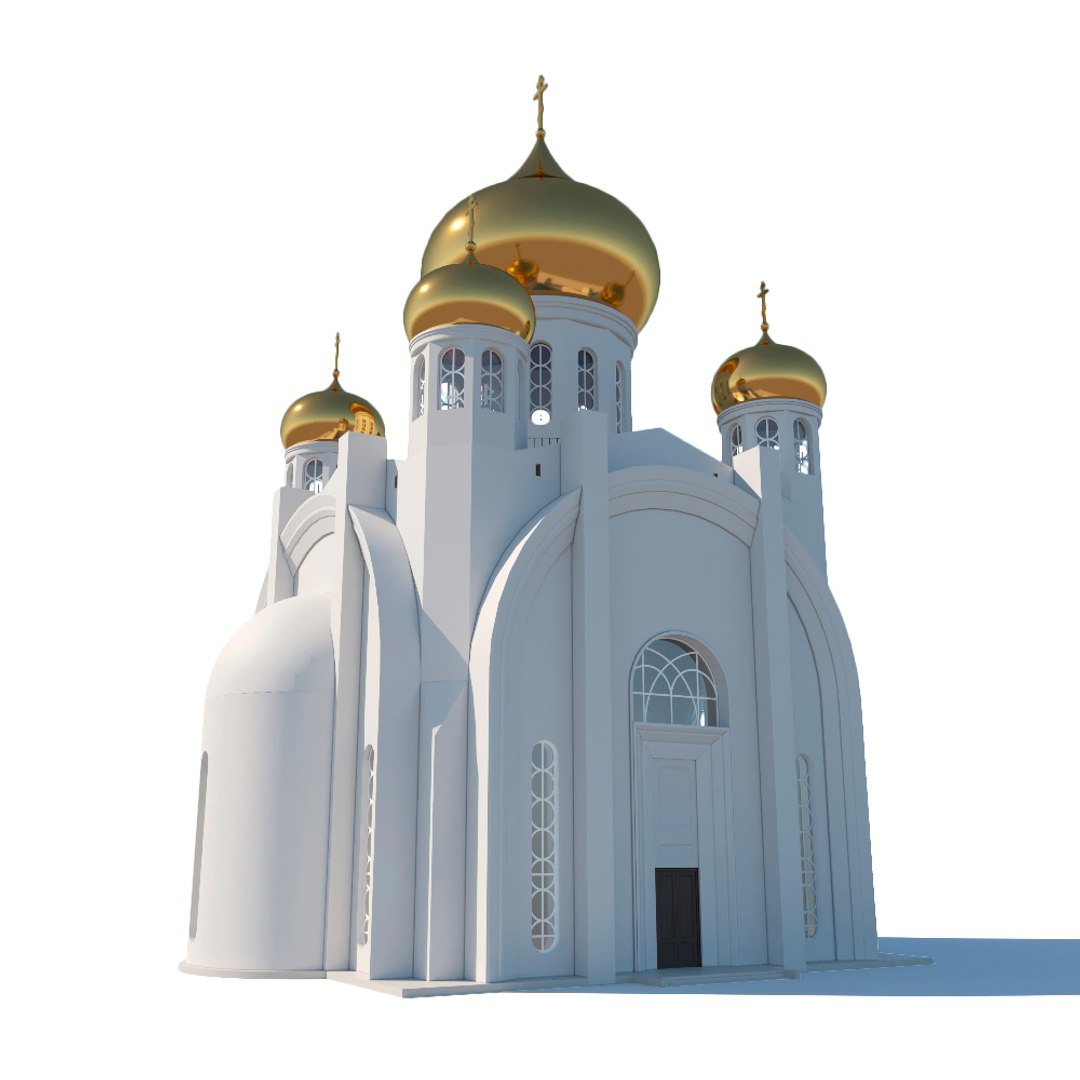3d Orthodox Cathedral Architecture Model