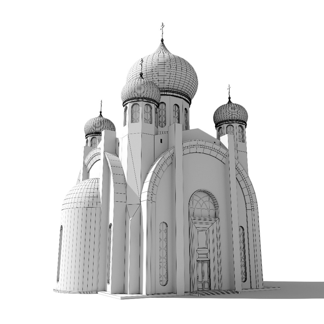 3d Orthodox Cathedral Architecture Model