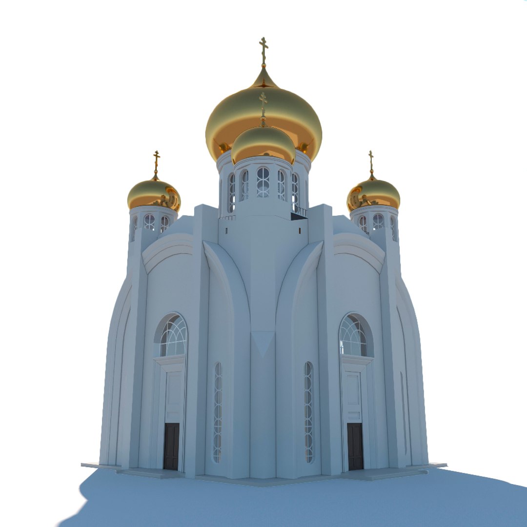 3d Orthodox Cathedral Architecture Model