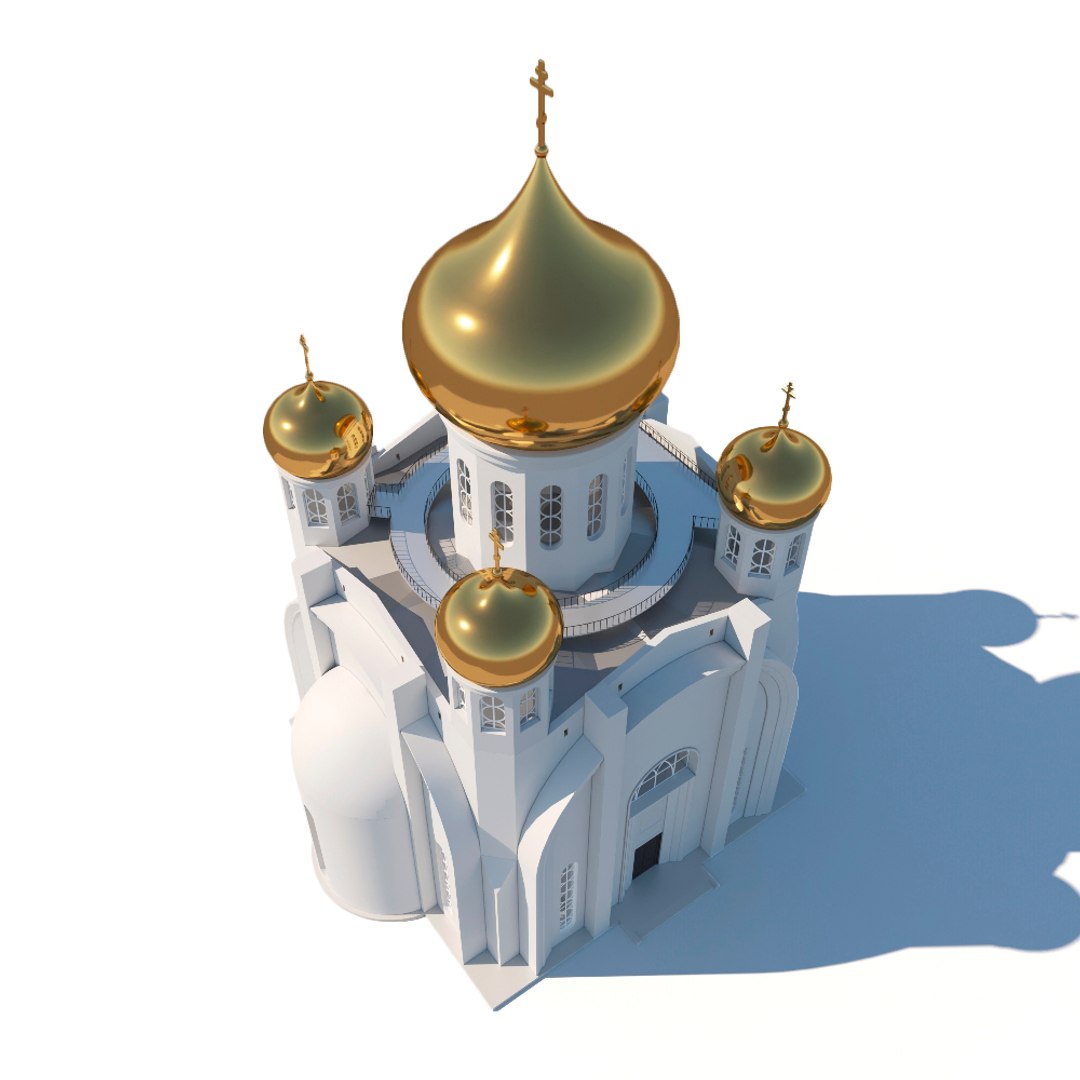 3d Orthodox Cathedral Architecture Model