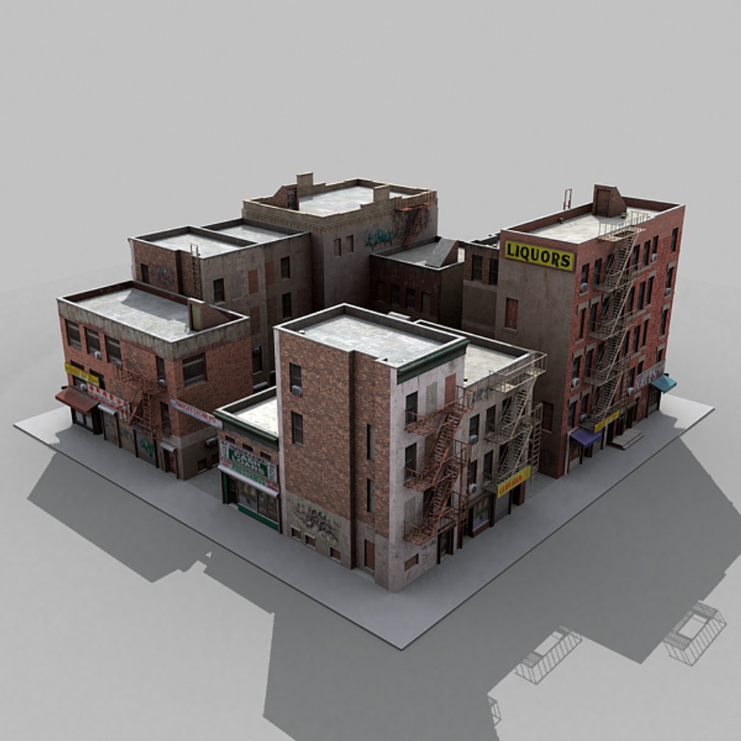 3d Fbx Buildings City Block Architectural