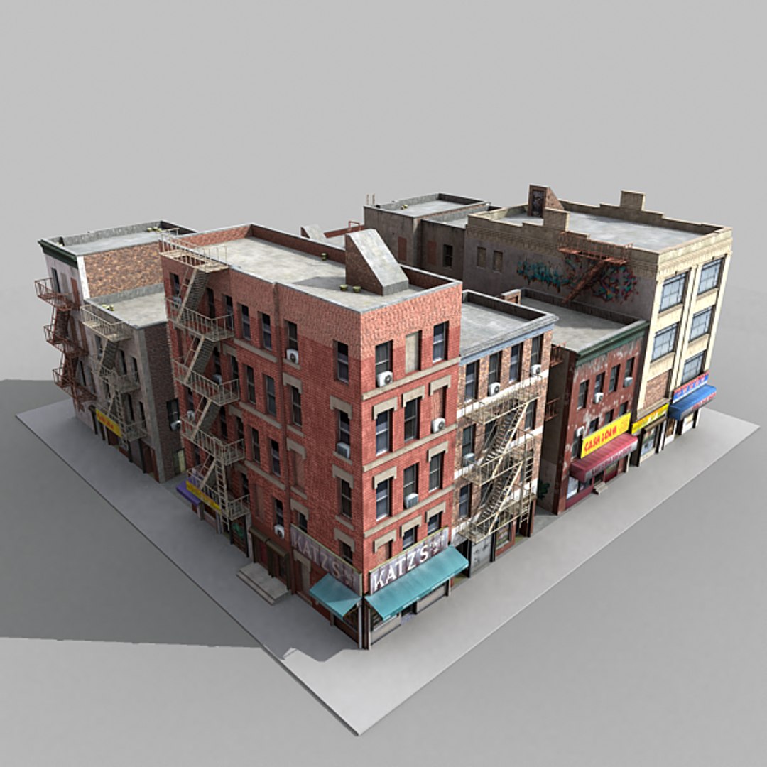 3d Fbx Buildings City Block Architectural