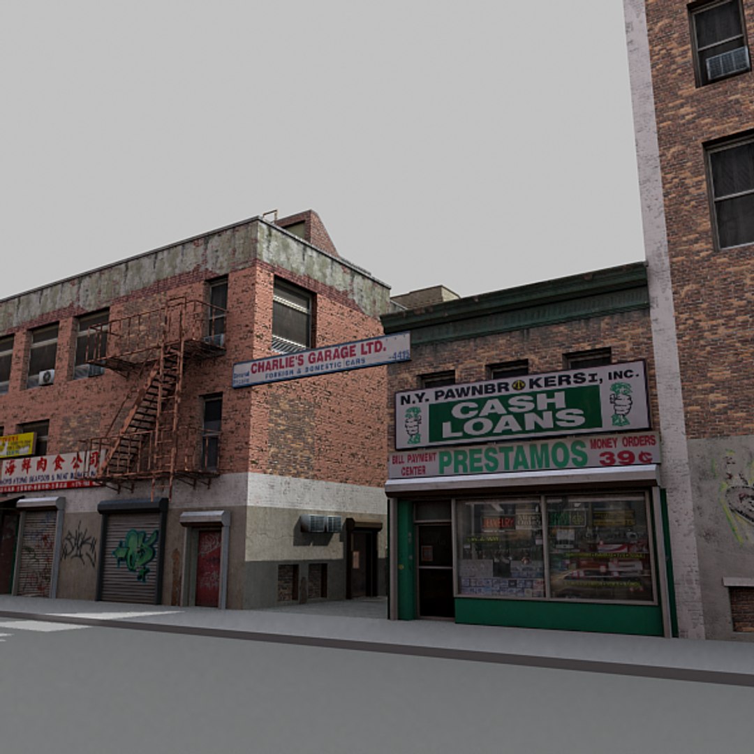 3d Fbx Buildings City Block Architectural
