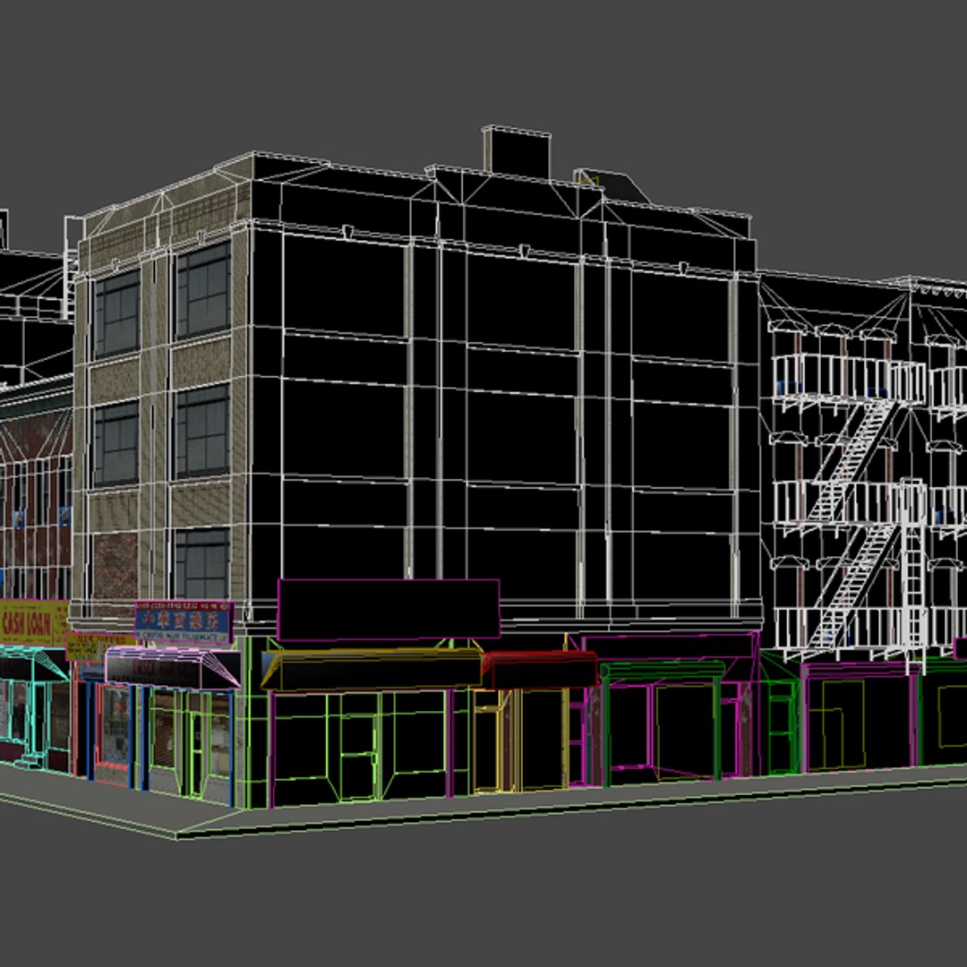 3d Fbx Buildings City Block Architectural