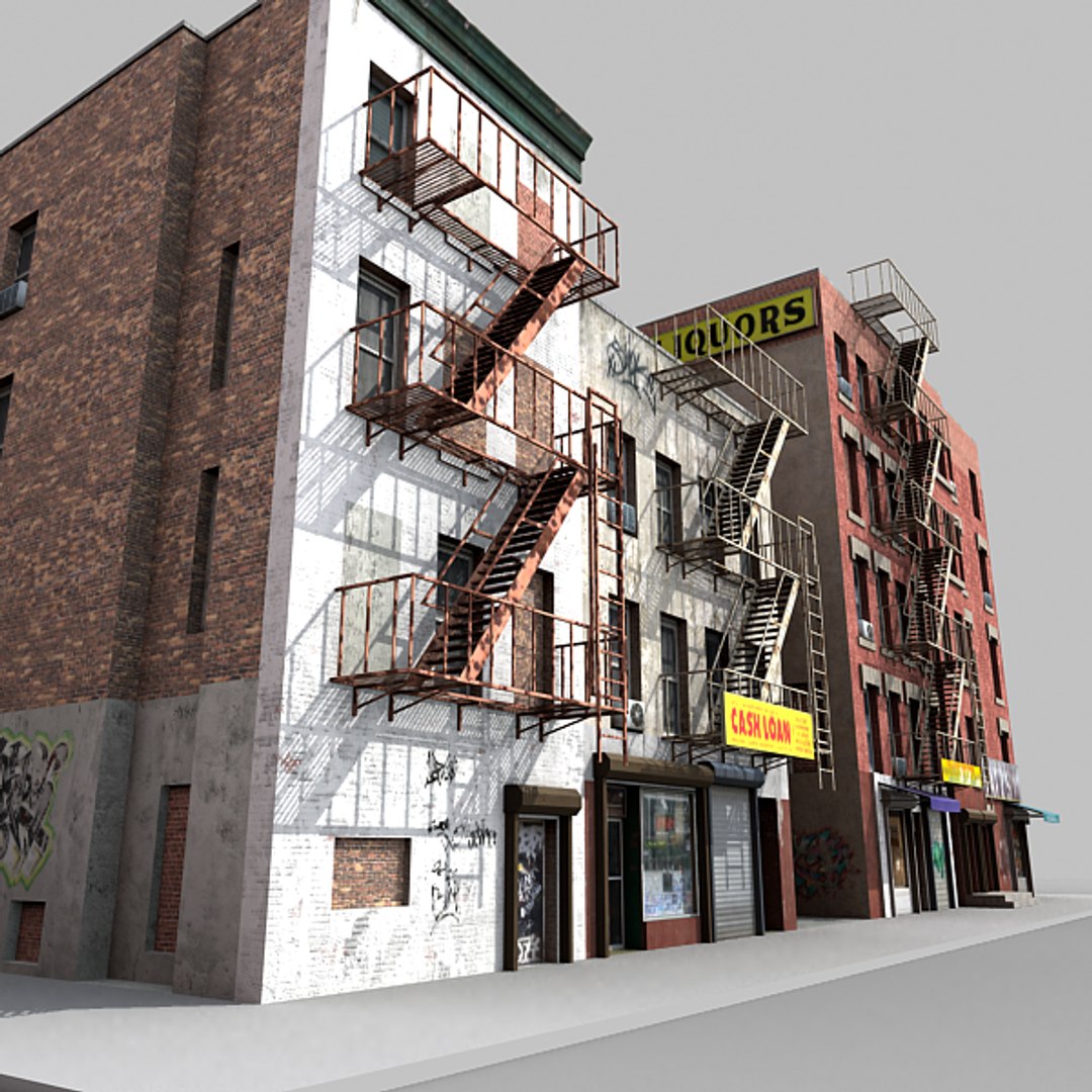 3d Fbx Buildings City Block Architectural