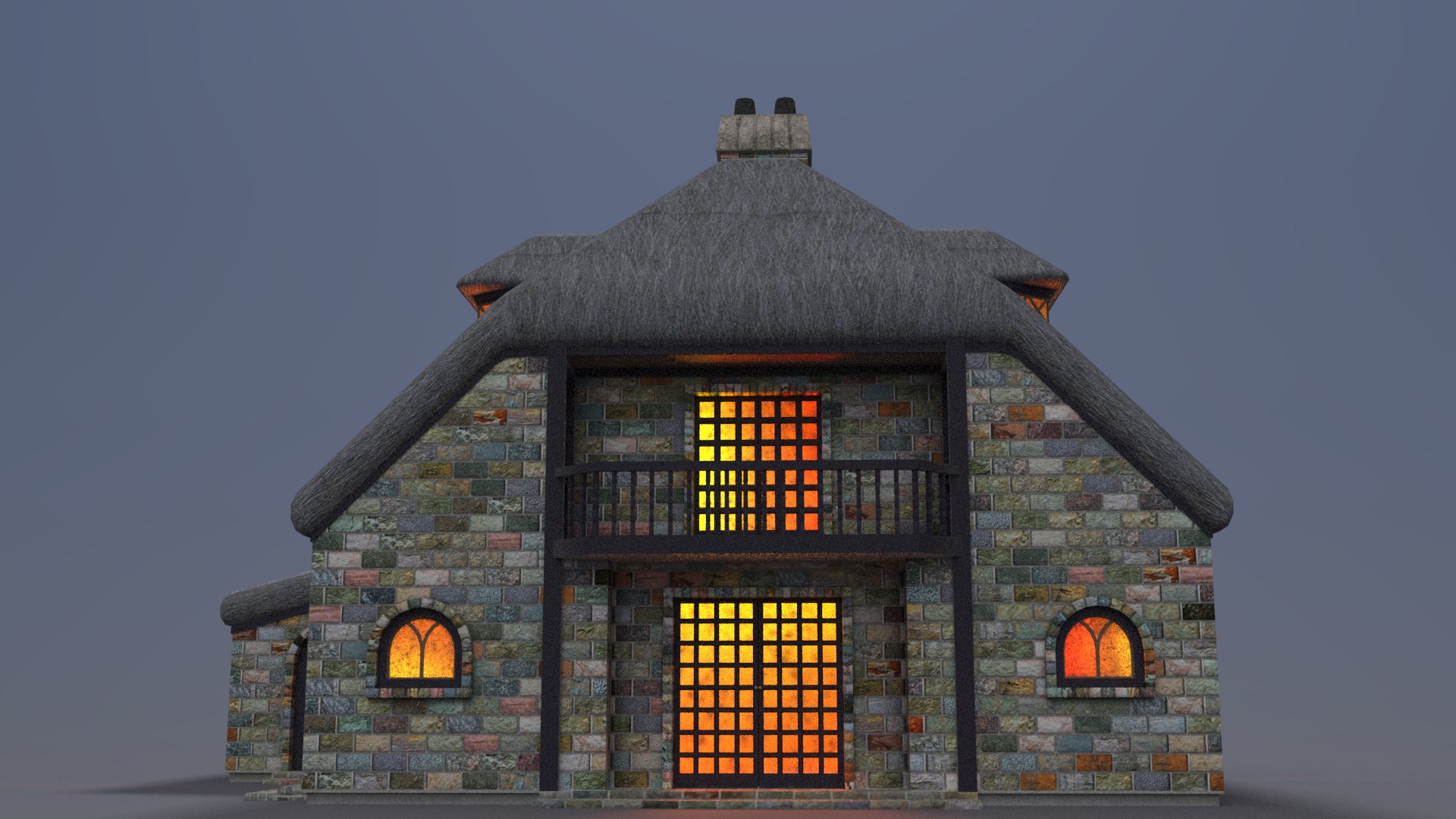 3D cottage thatched roof - TurboSquid 1535049