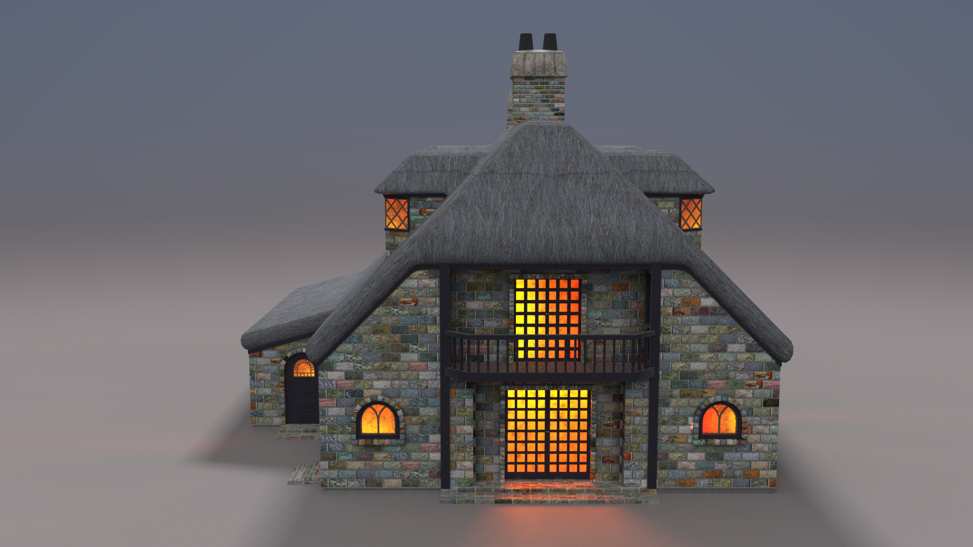 3D cottage thatched roof - TurboSquid 1535049