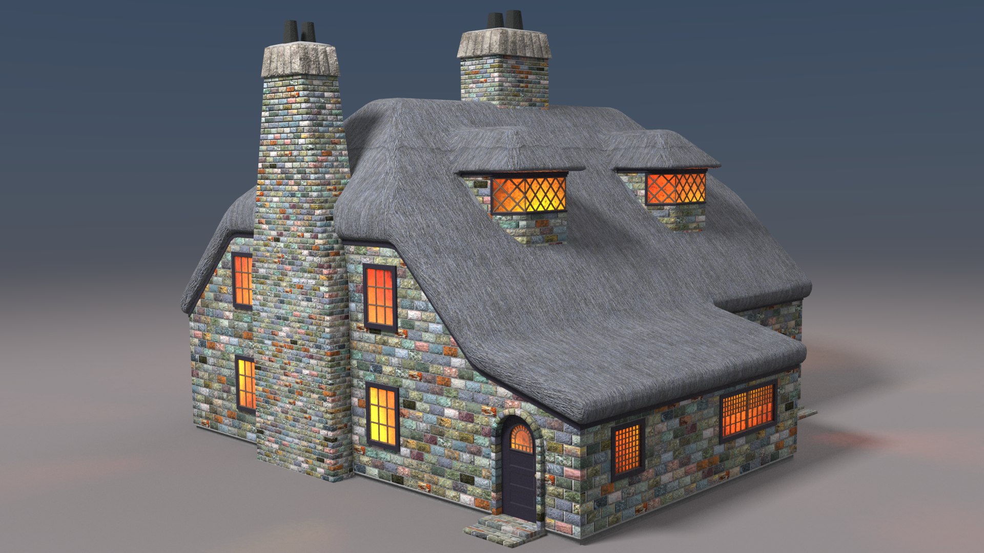 3D cottage thatched roof - TurboSquid 1535049