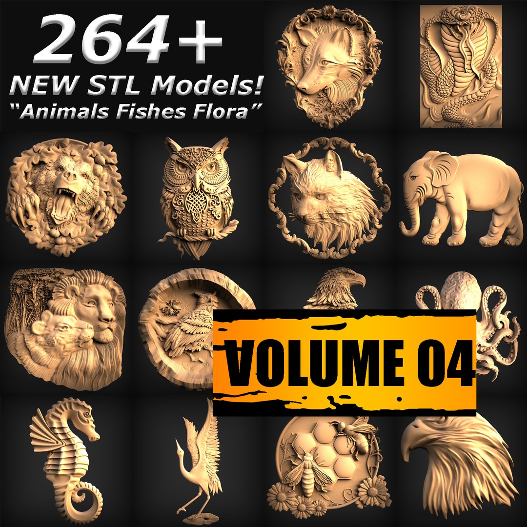 STL Animal Fish Flora 3D Models for CNC Routers 3D 모델 - TurboSquid 1874517