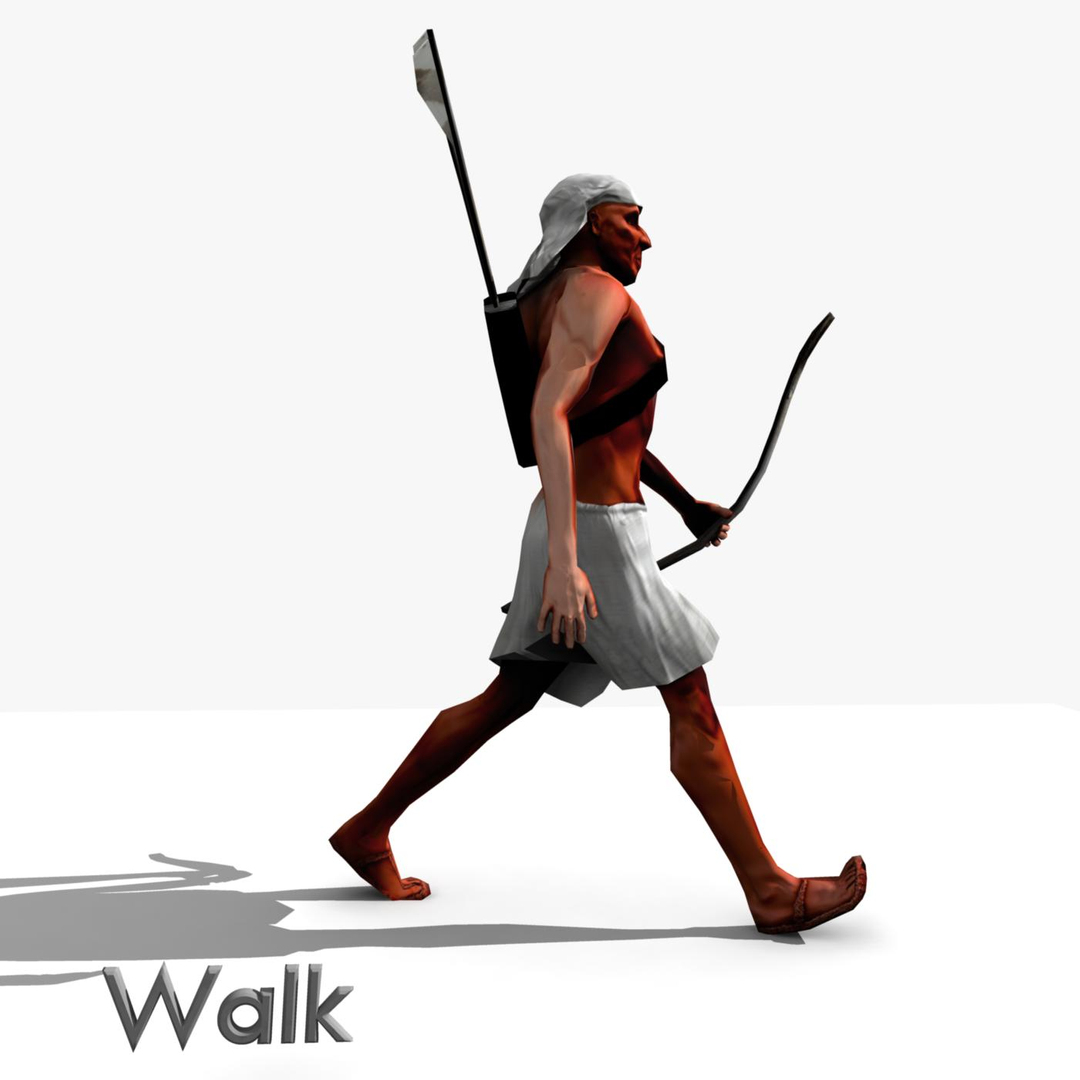 maya egyptian archer animation pack 2
