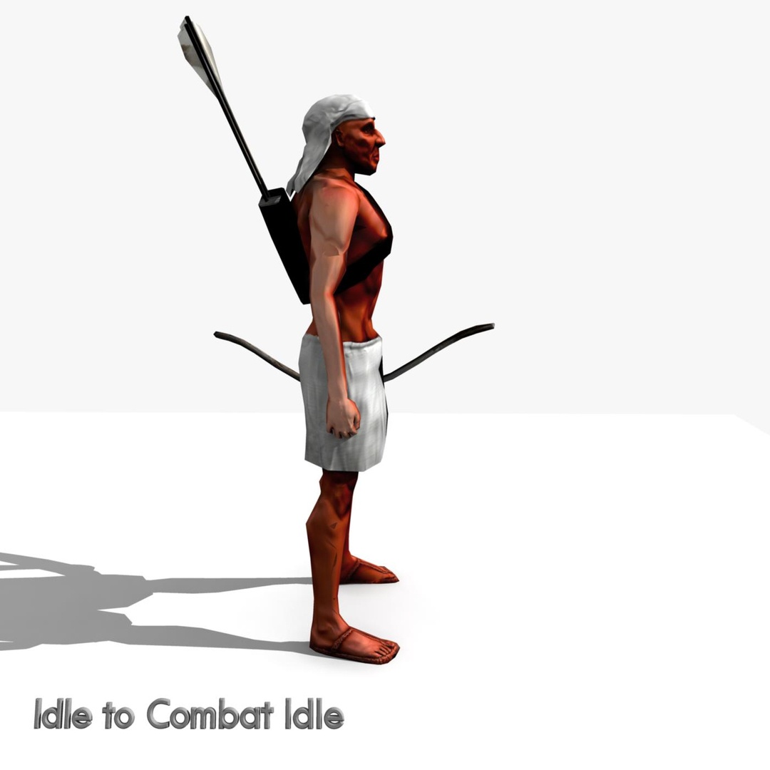 maya egyptian archer animation pack 2