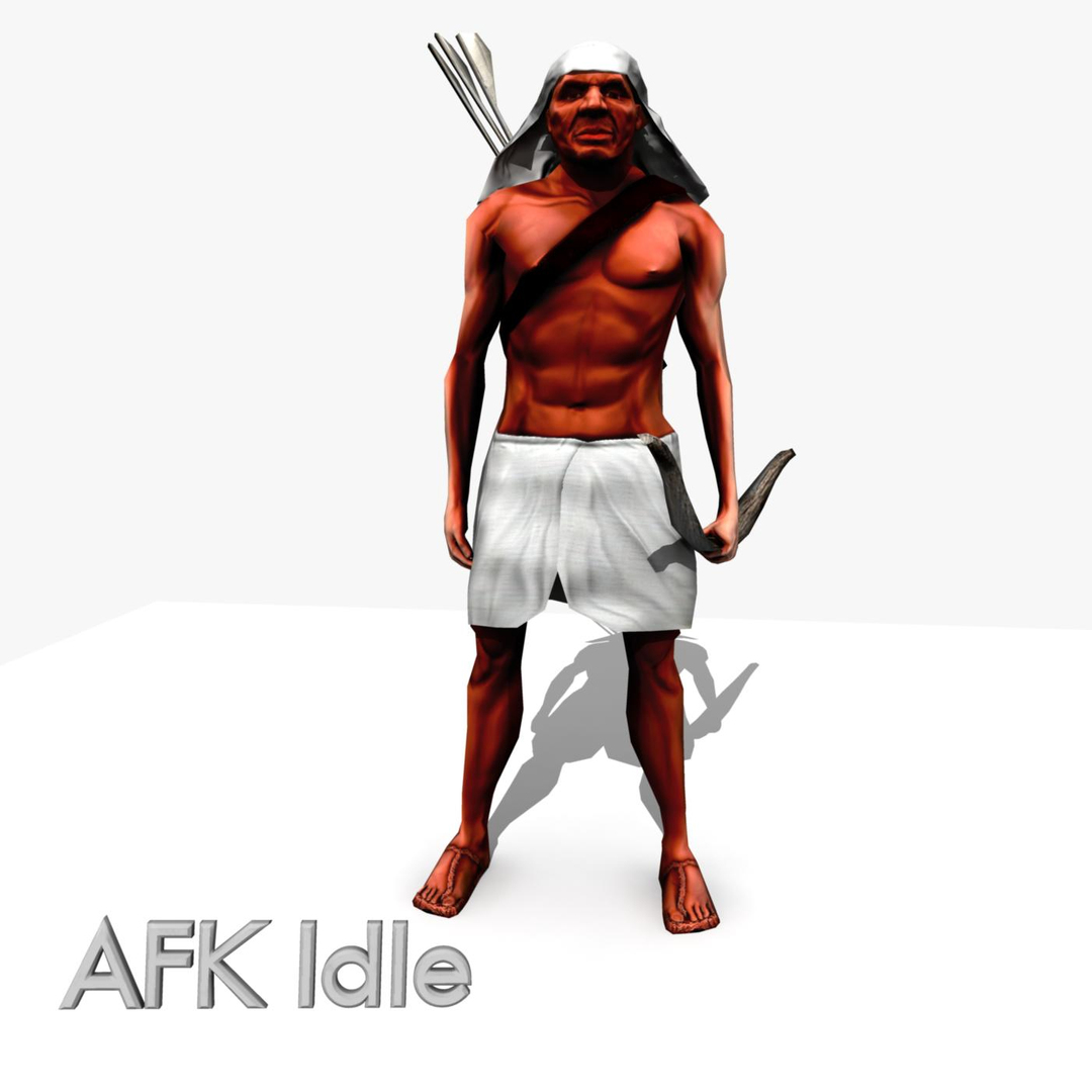 maya egyptian archer animation pack 2