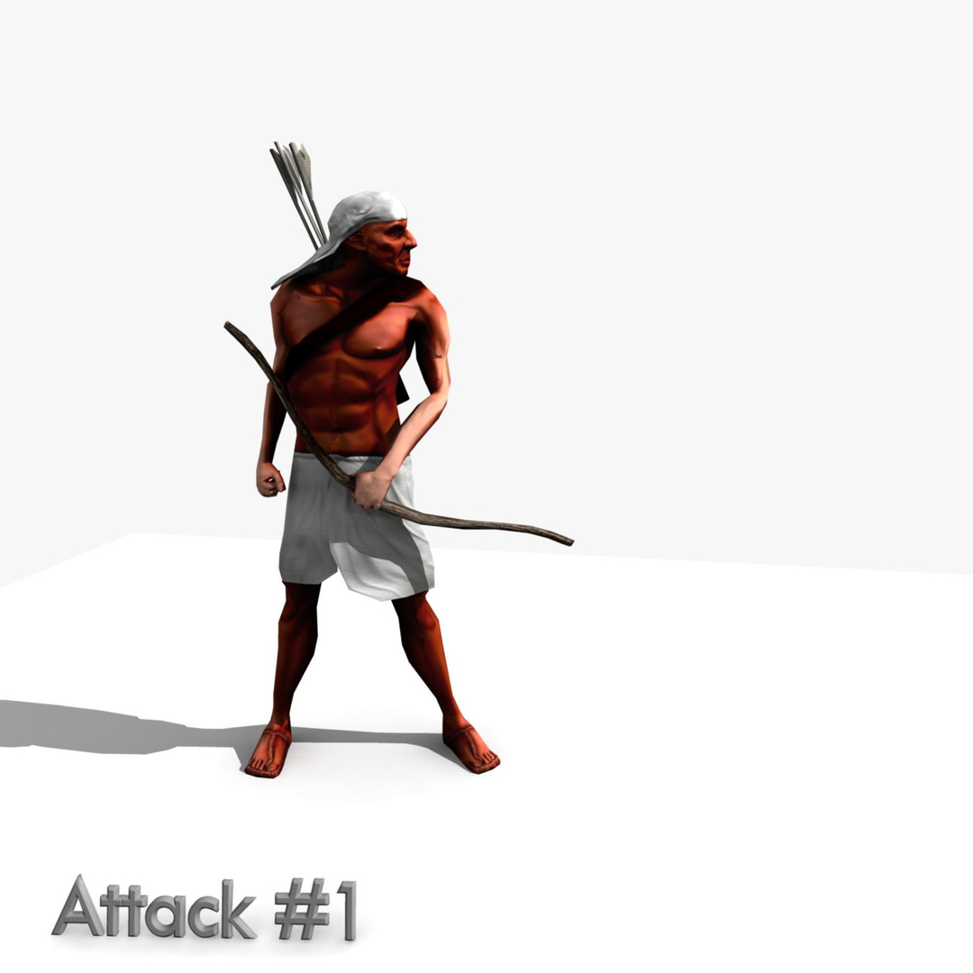 maya egyptian archer animation pack 2