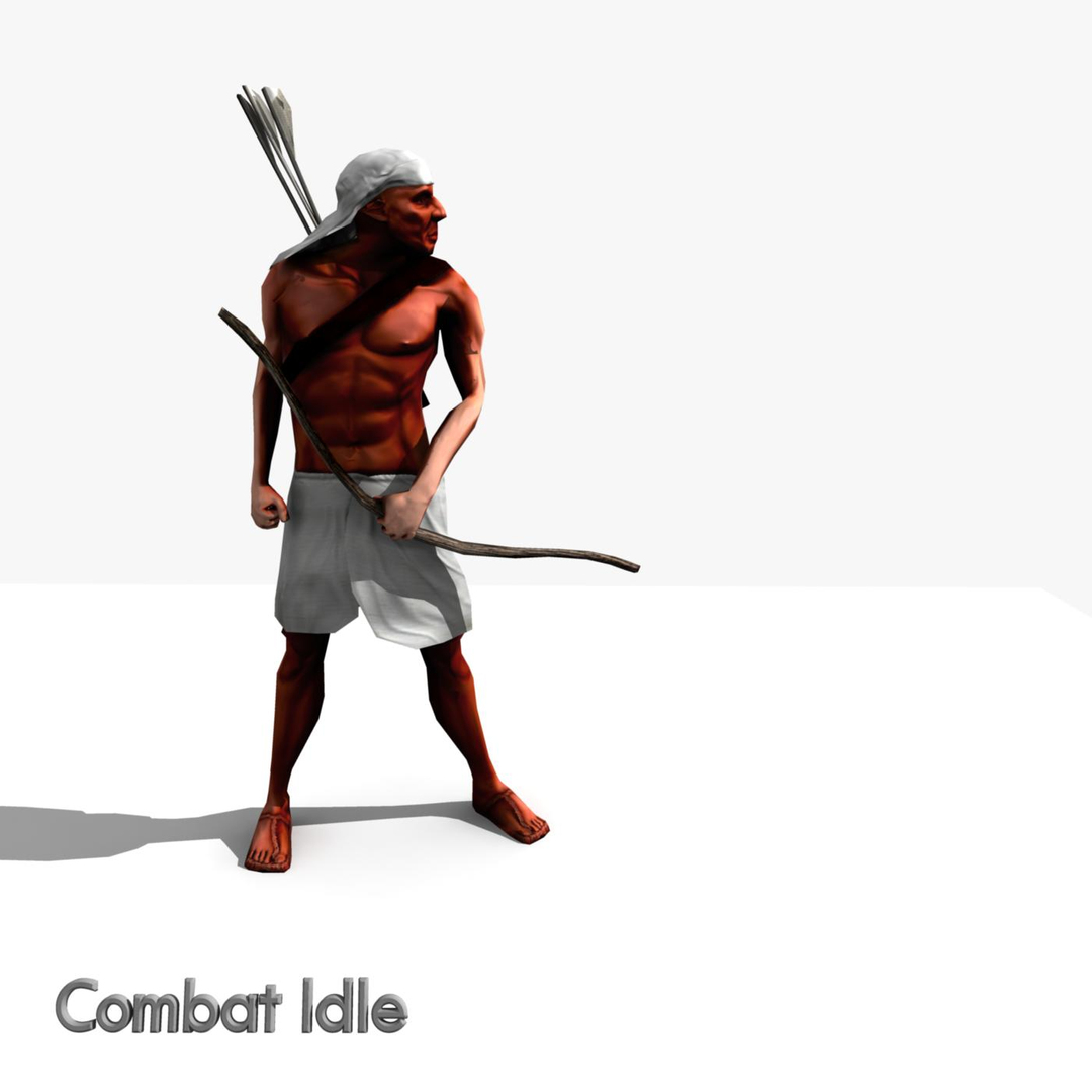 maya egyptian archer animation pack 2