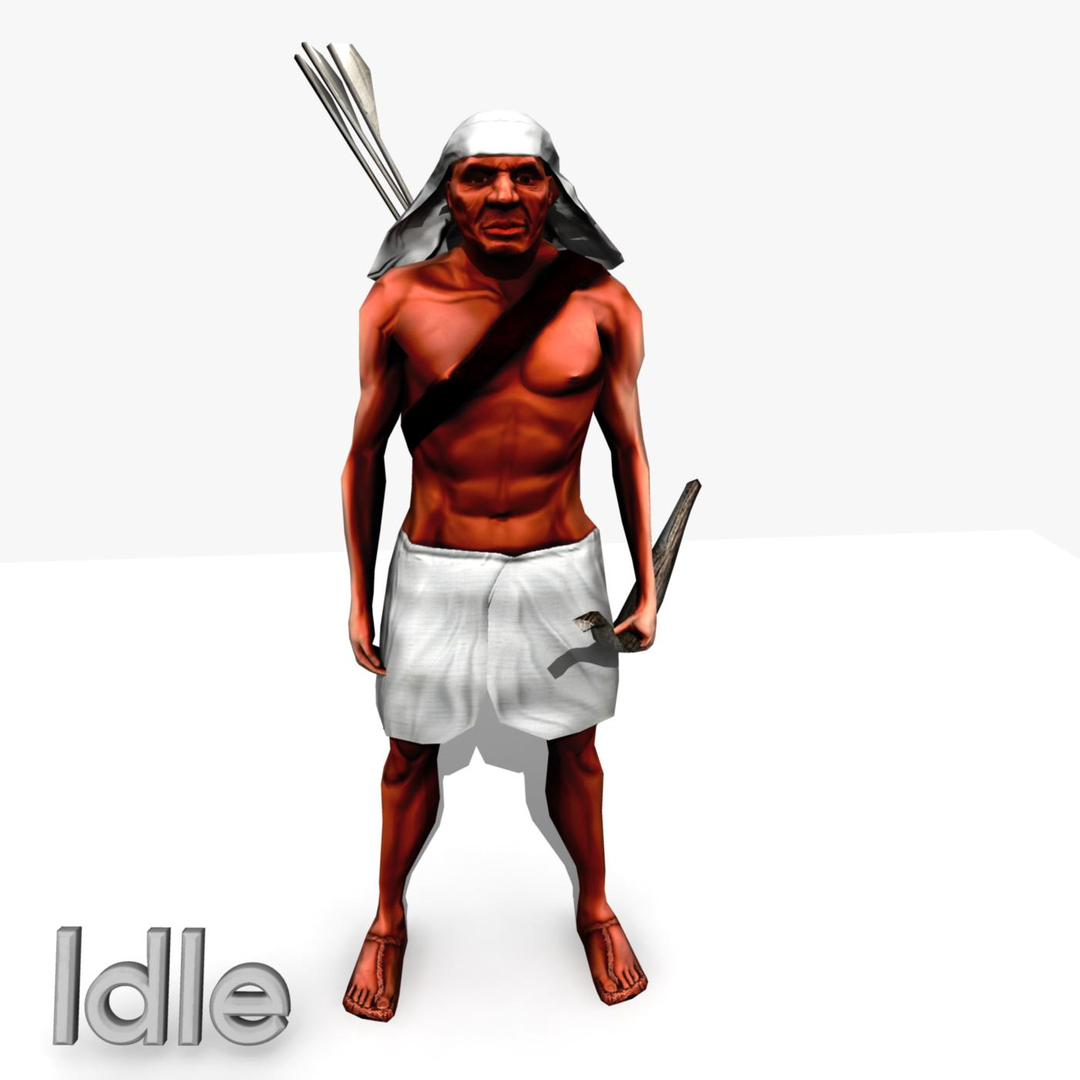 maya egyptian archer animation pack 2