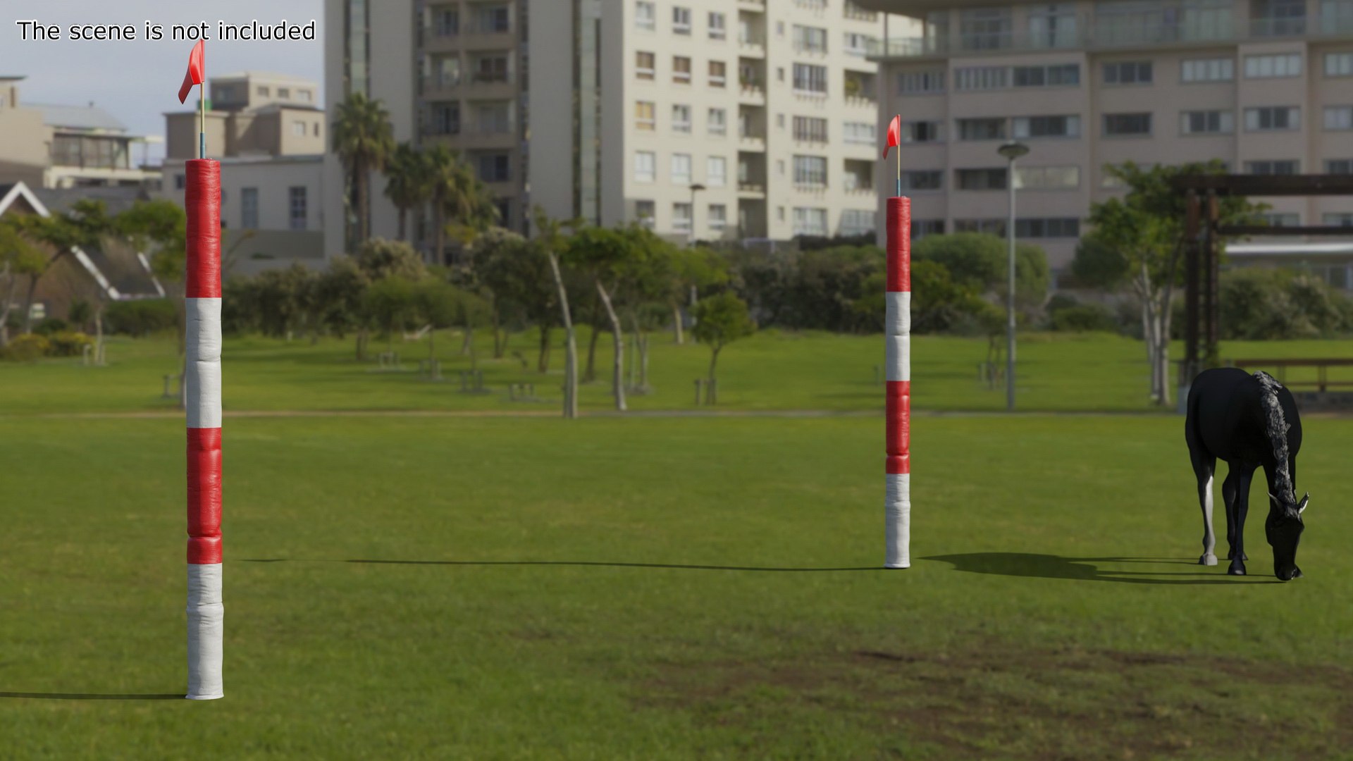 3D Polo Goal Post Red - TurboSquid 2279889