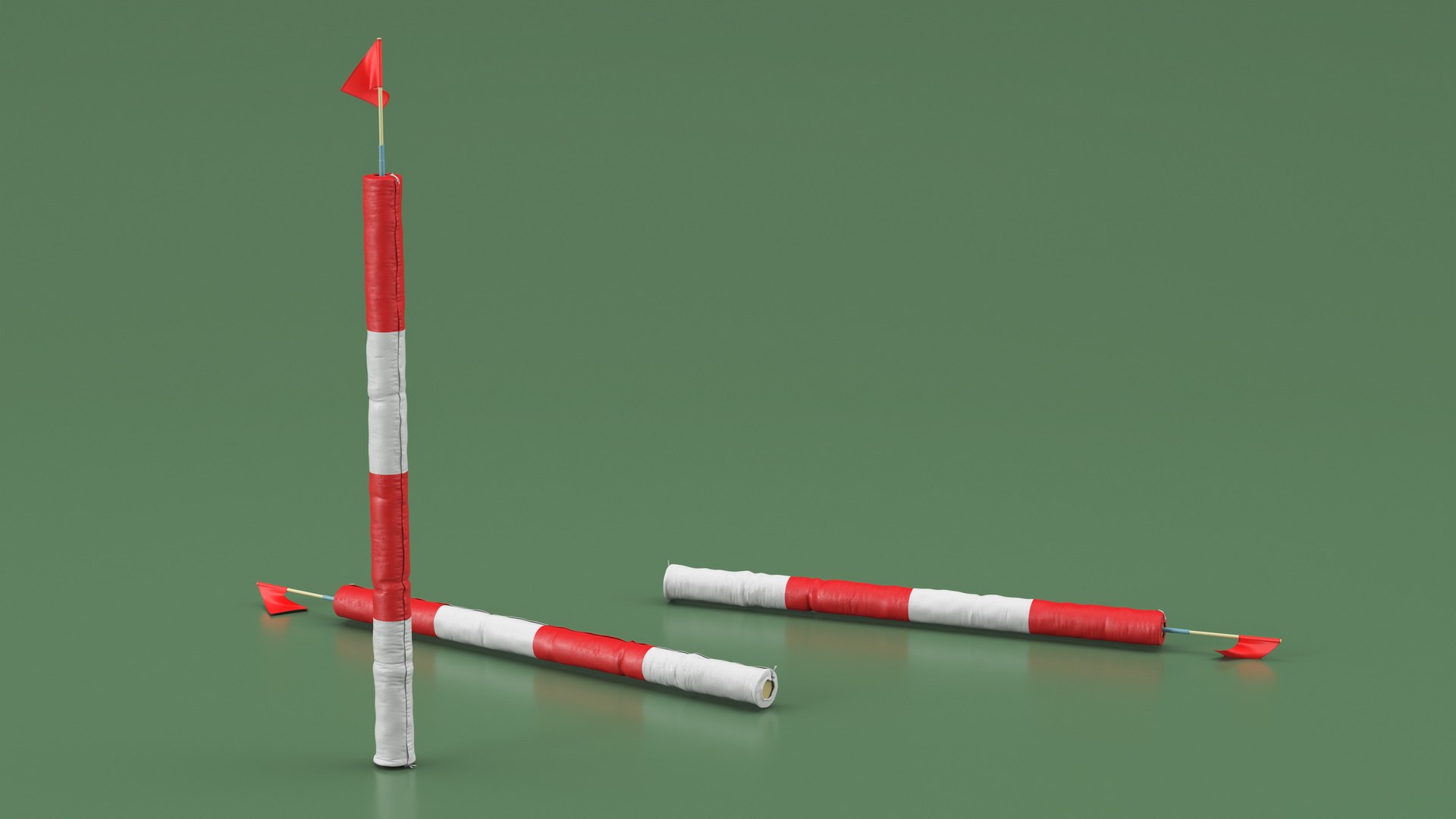 3D Polo Goal Post Red - TurboSquid 2279889