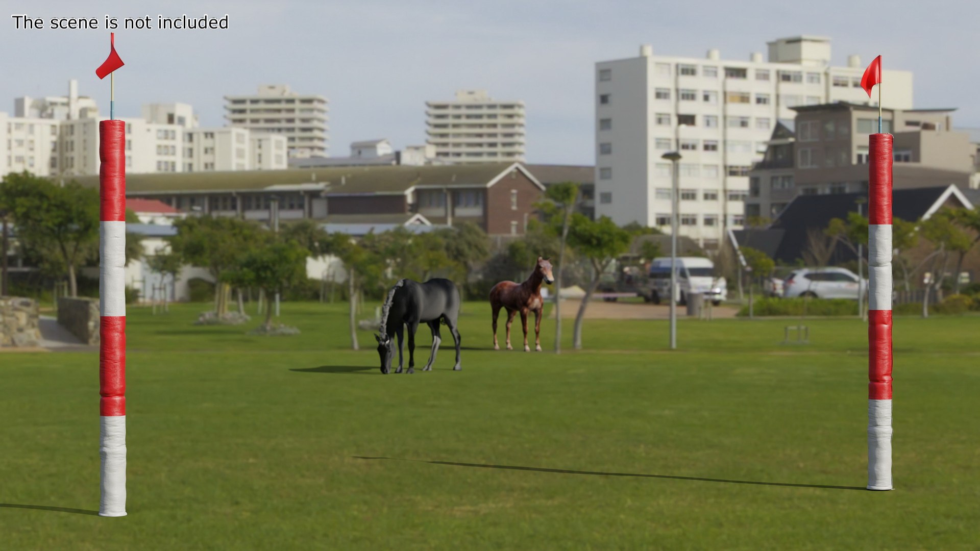 3D Polo Goal Post Red - TurboSquid 2279889