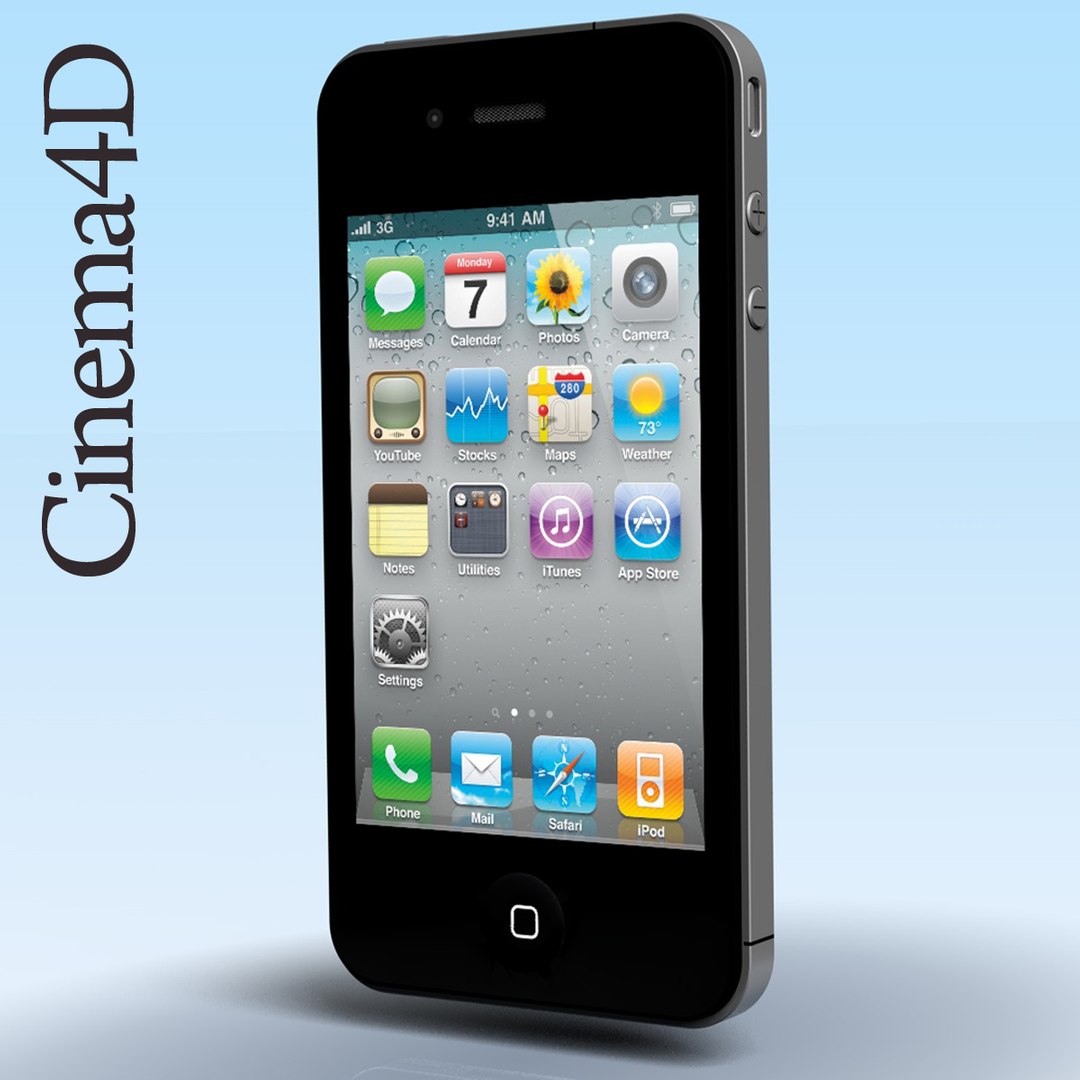 Iphone Phone 4 3d Model