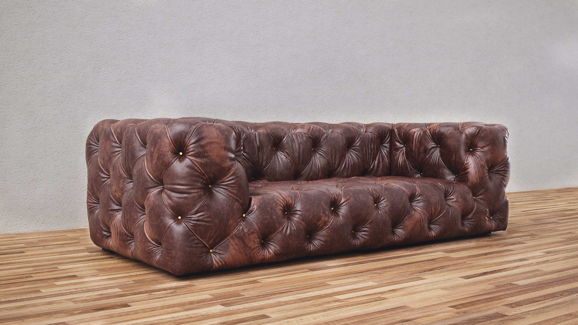 Soho Tufted Leather Sofa Model - TurboSquid 1894472