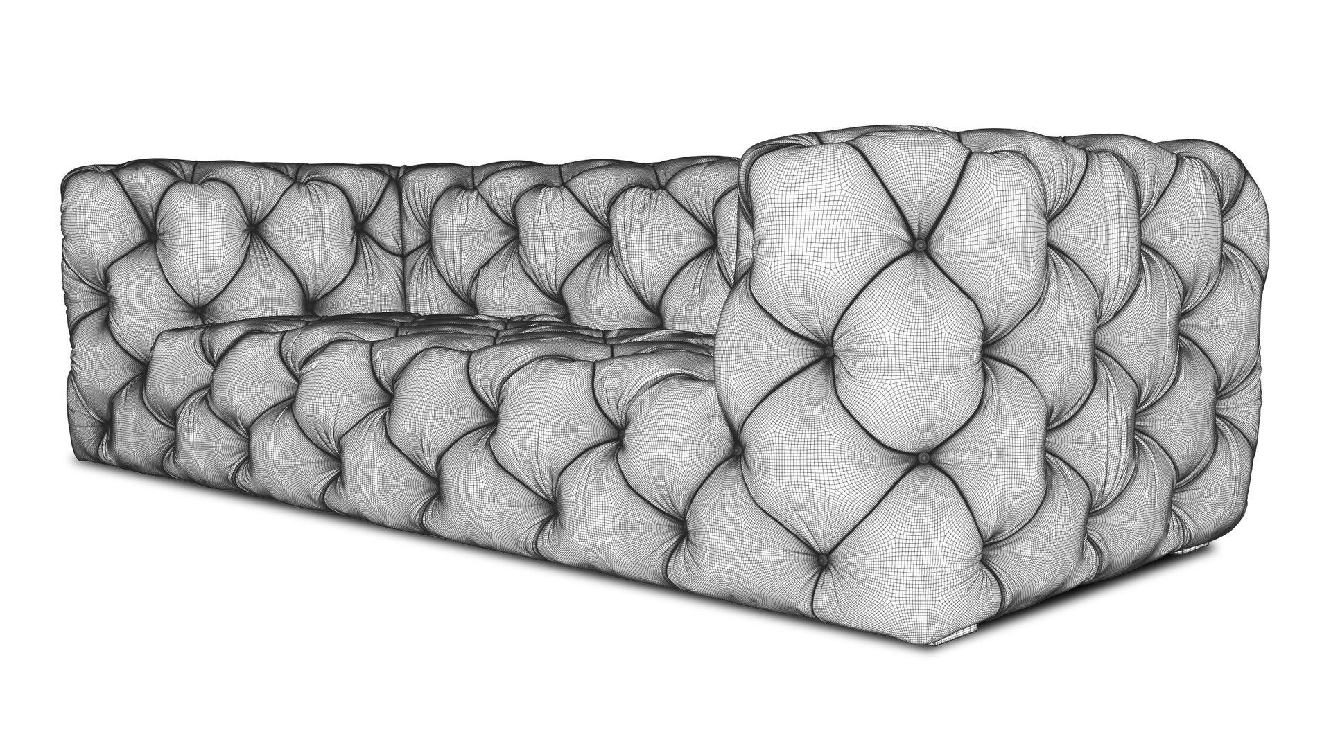 Soho Tufted Leather Sofa Model - TurboSquid 1894472