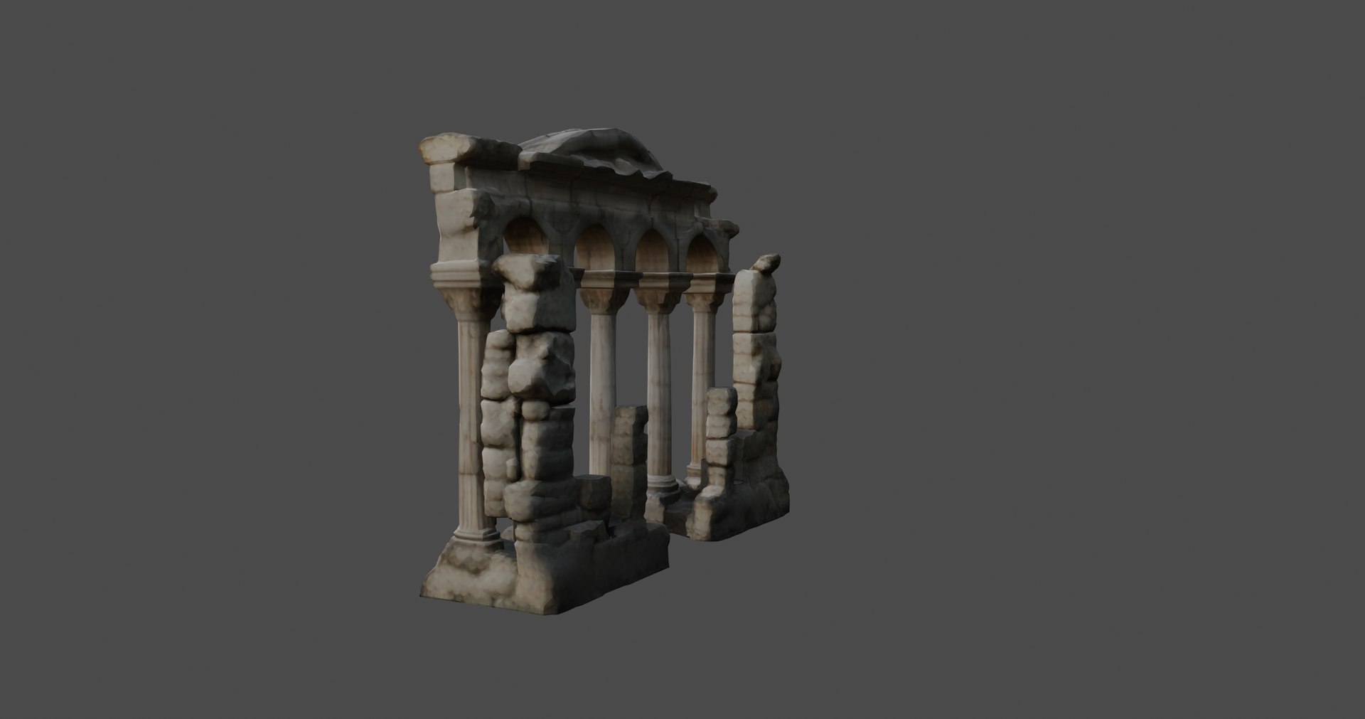 3D Ancient Roman Ruins Classical Archway - TurboSquid 2356564