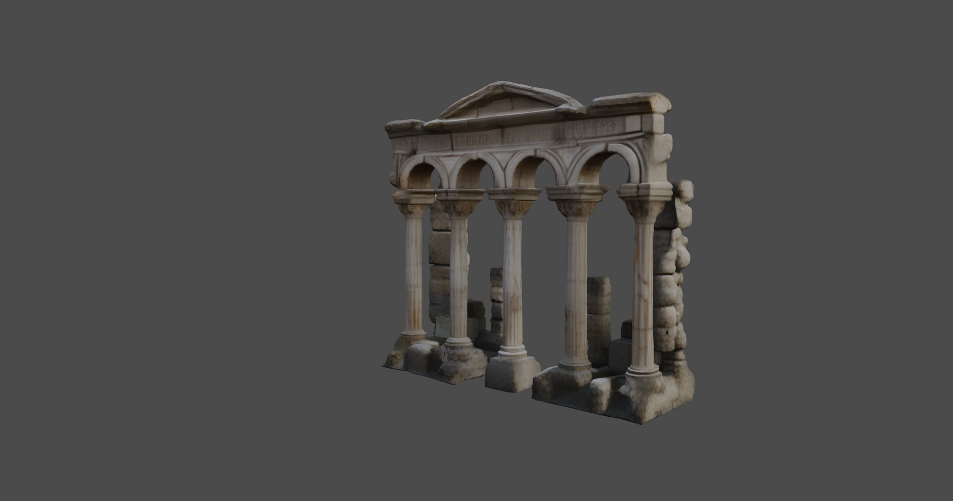 3D Ancient Roman Ruins Classical Archway - TurboSquid 2356564