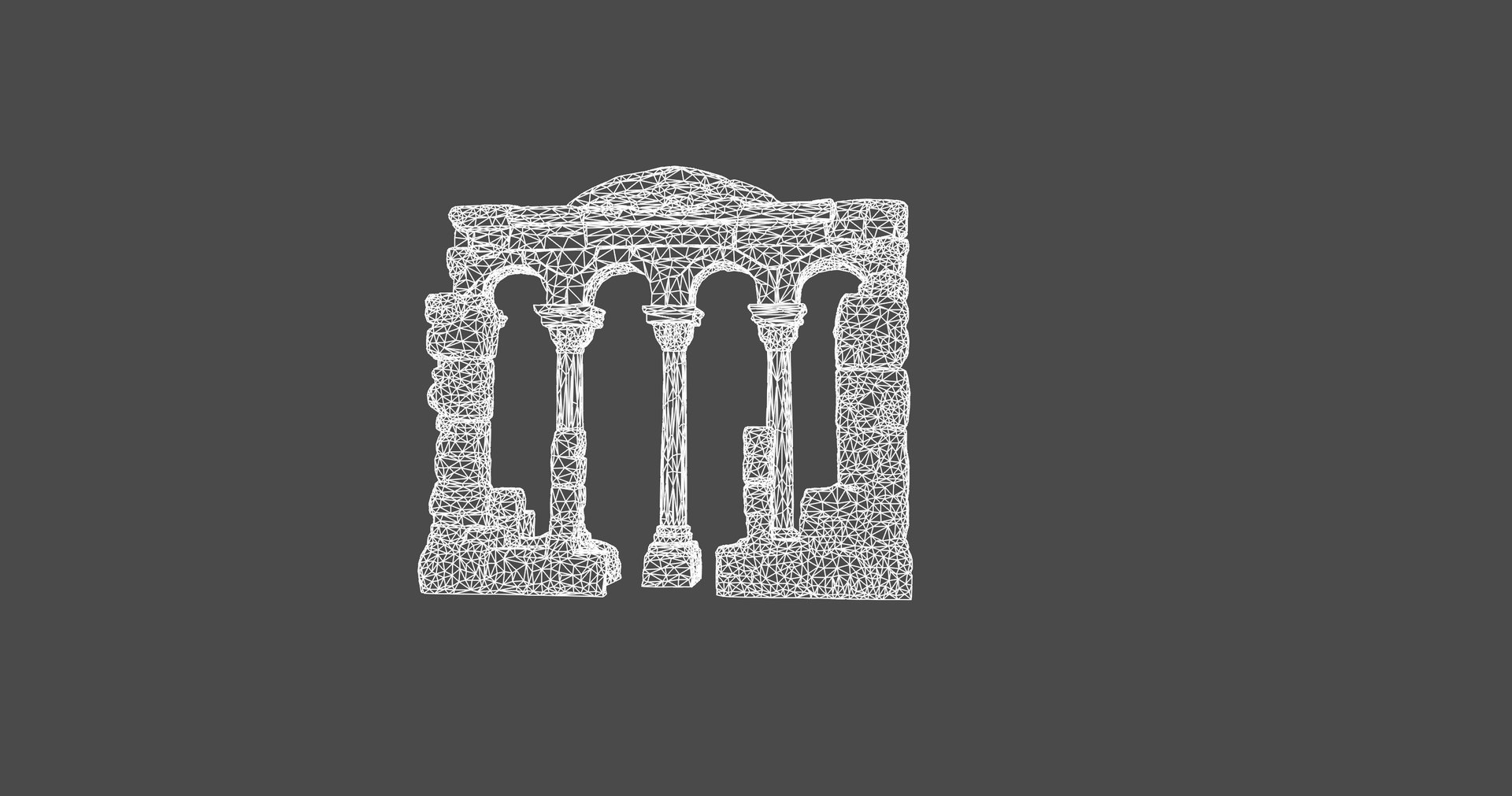 3D Ancient Roman Ruins Classical Archway - TurboSquid 2356564