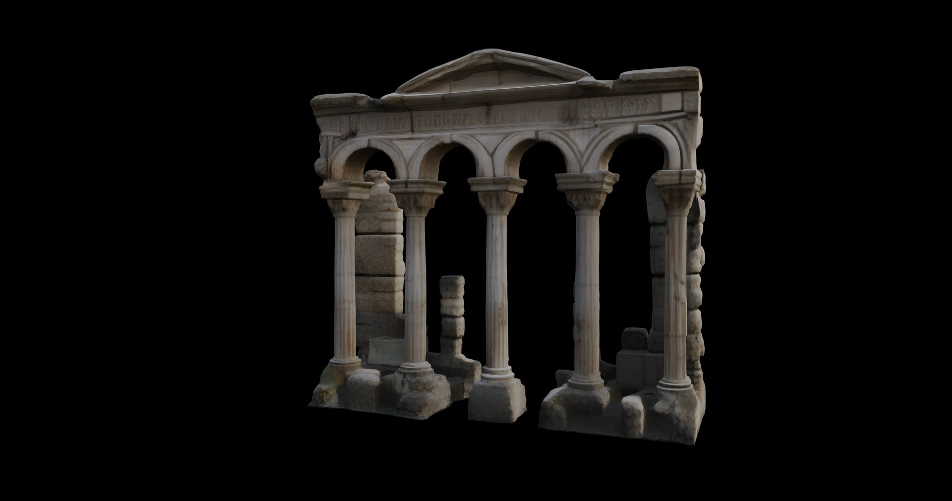 3D Ancient Roman Ruins Classical Archway - TurboSquid 2356564