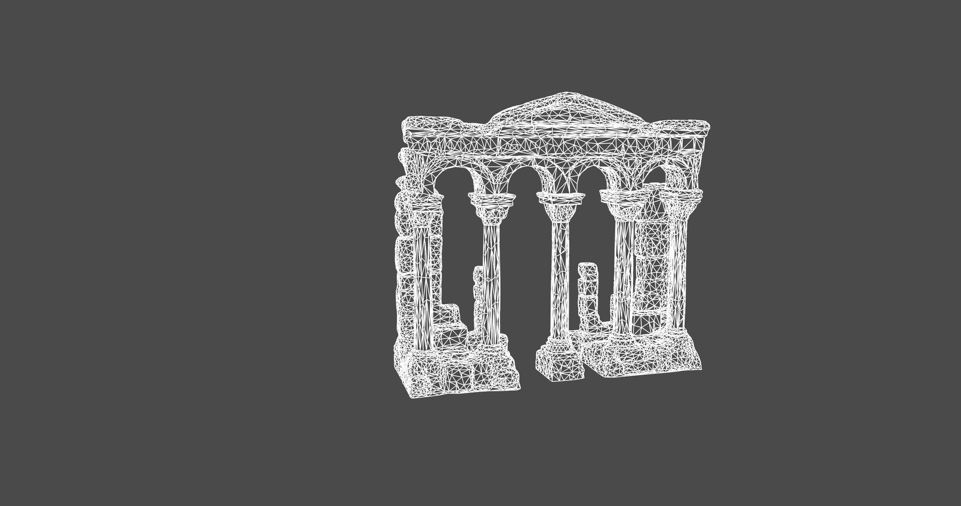 3D Ancient Roman Ruins Classical Archway - TurboSquid 2356564