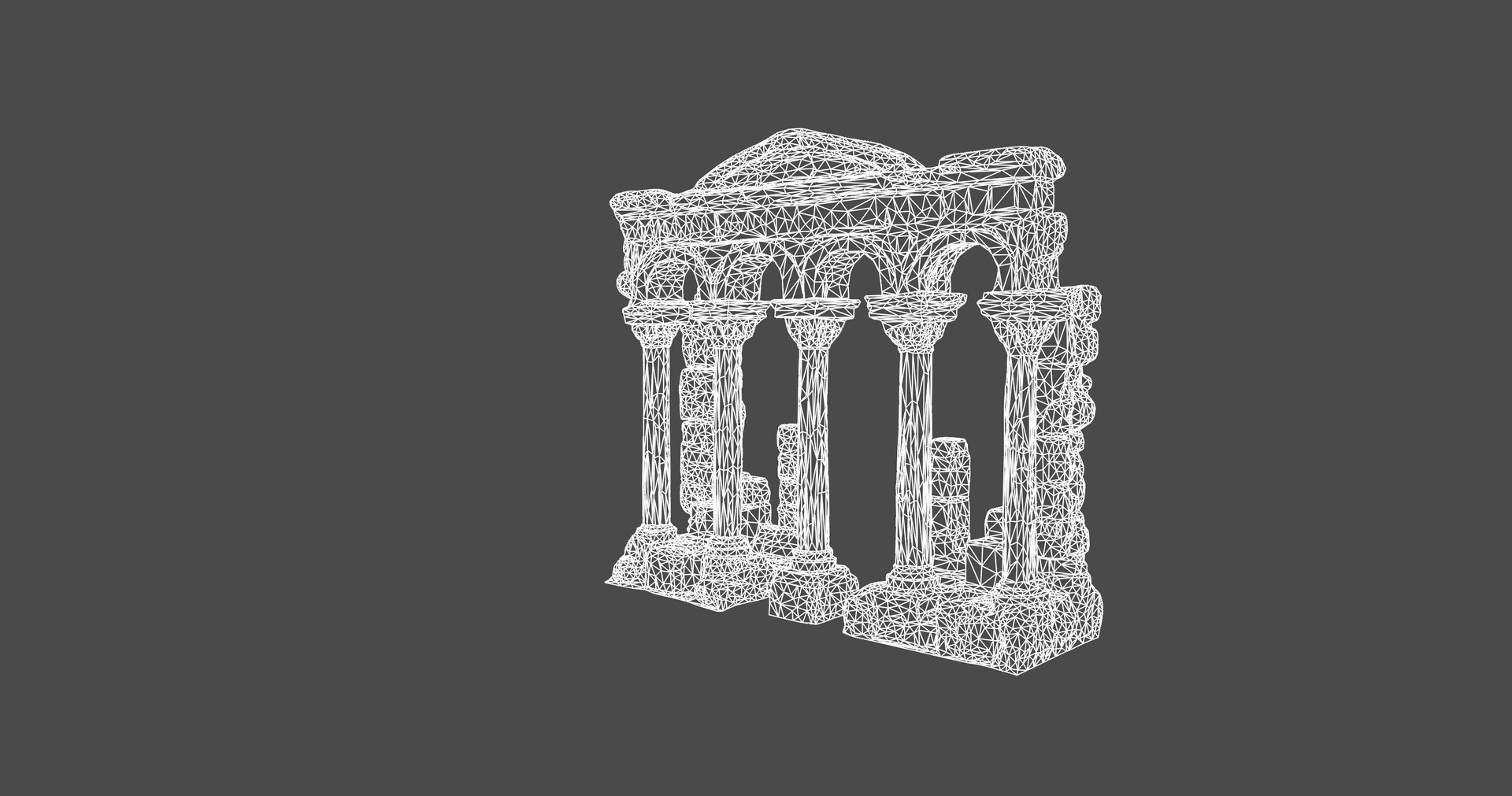 3D Ancient Roman Ruins Classical Archway - TurboSquid 2356564