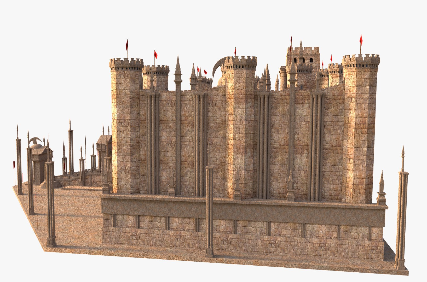 3D Sparta Fortress Castle - TurboSquid 2227739