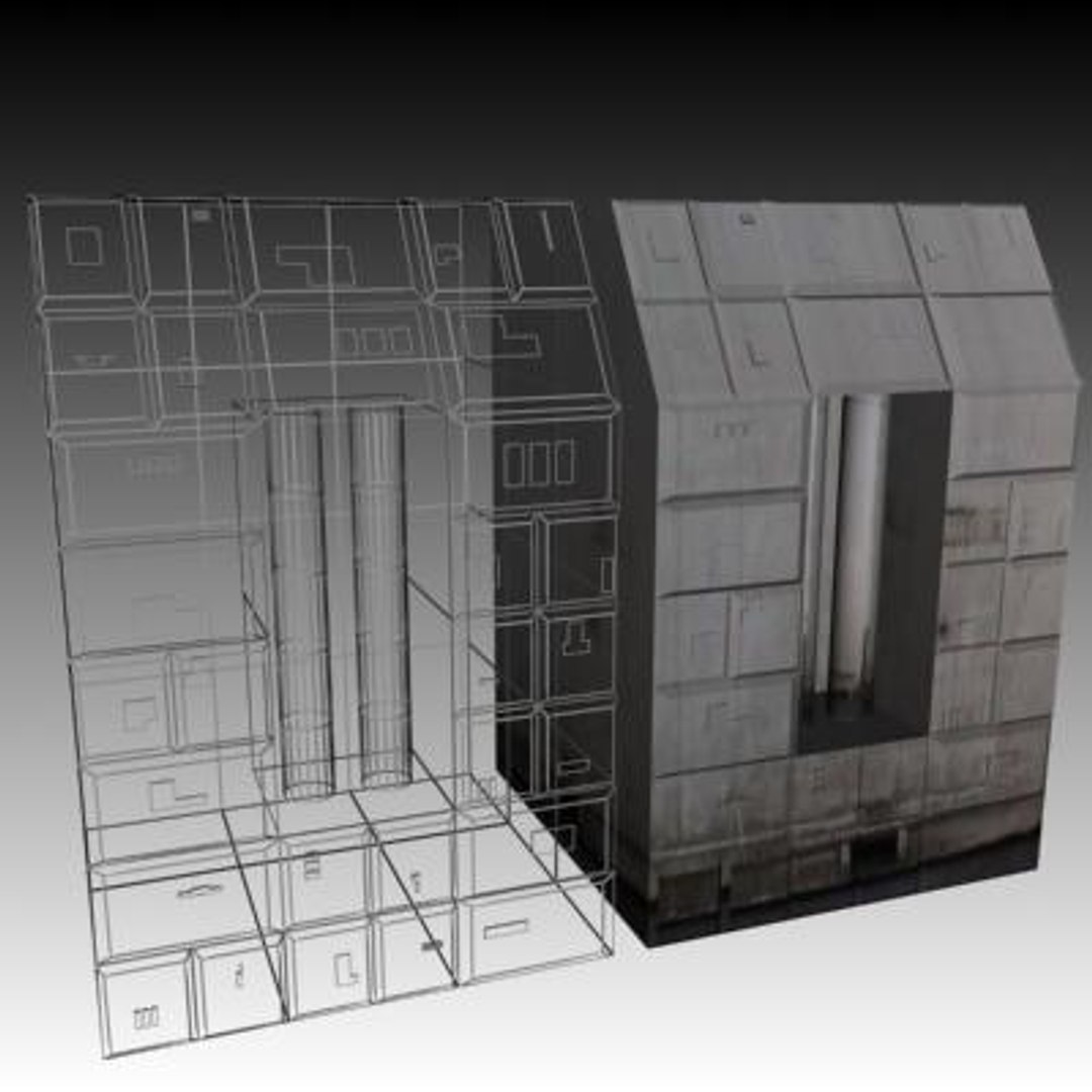 Block Spaceship 3d Model