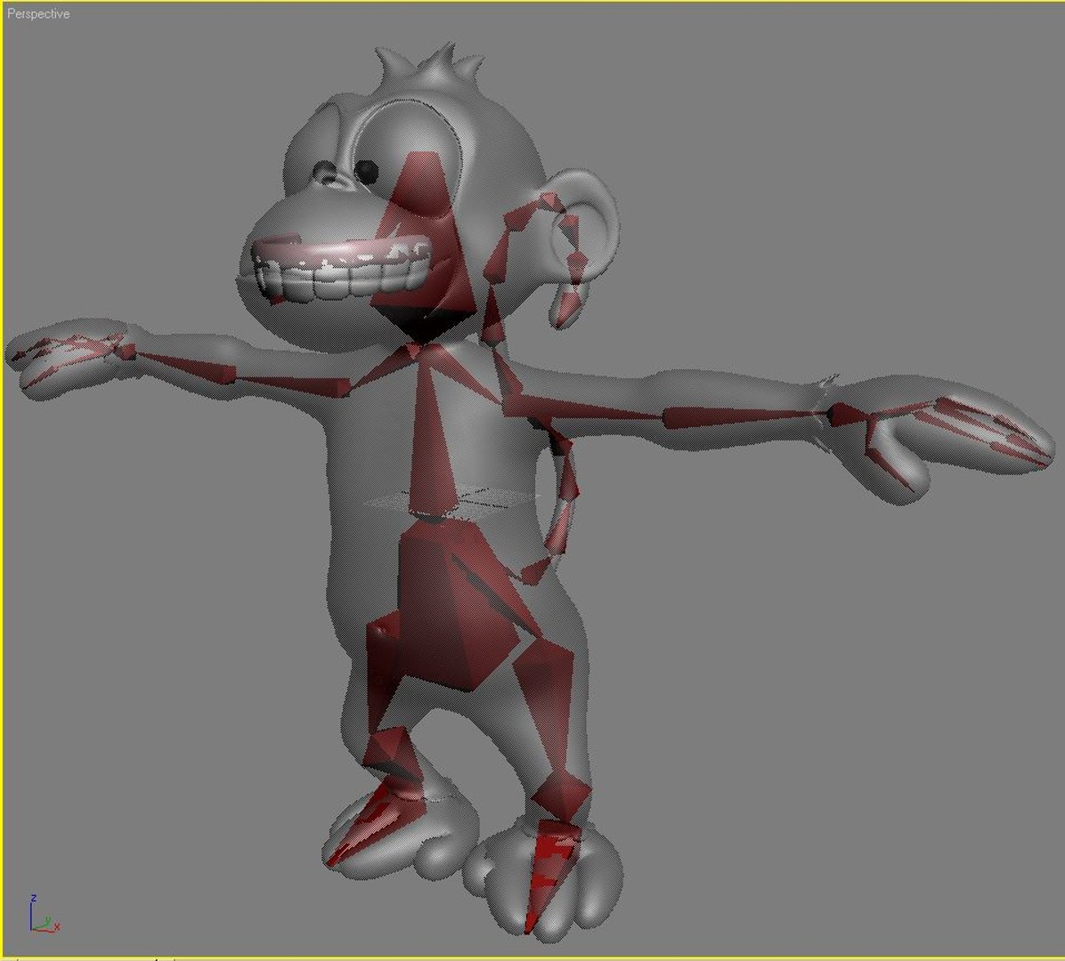 Cartoon Monkey Rigged 3d Model
