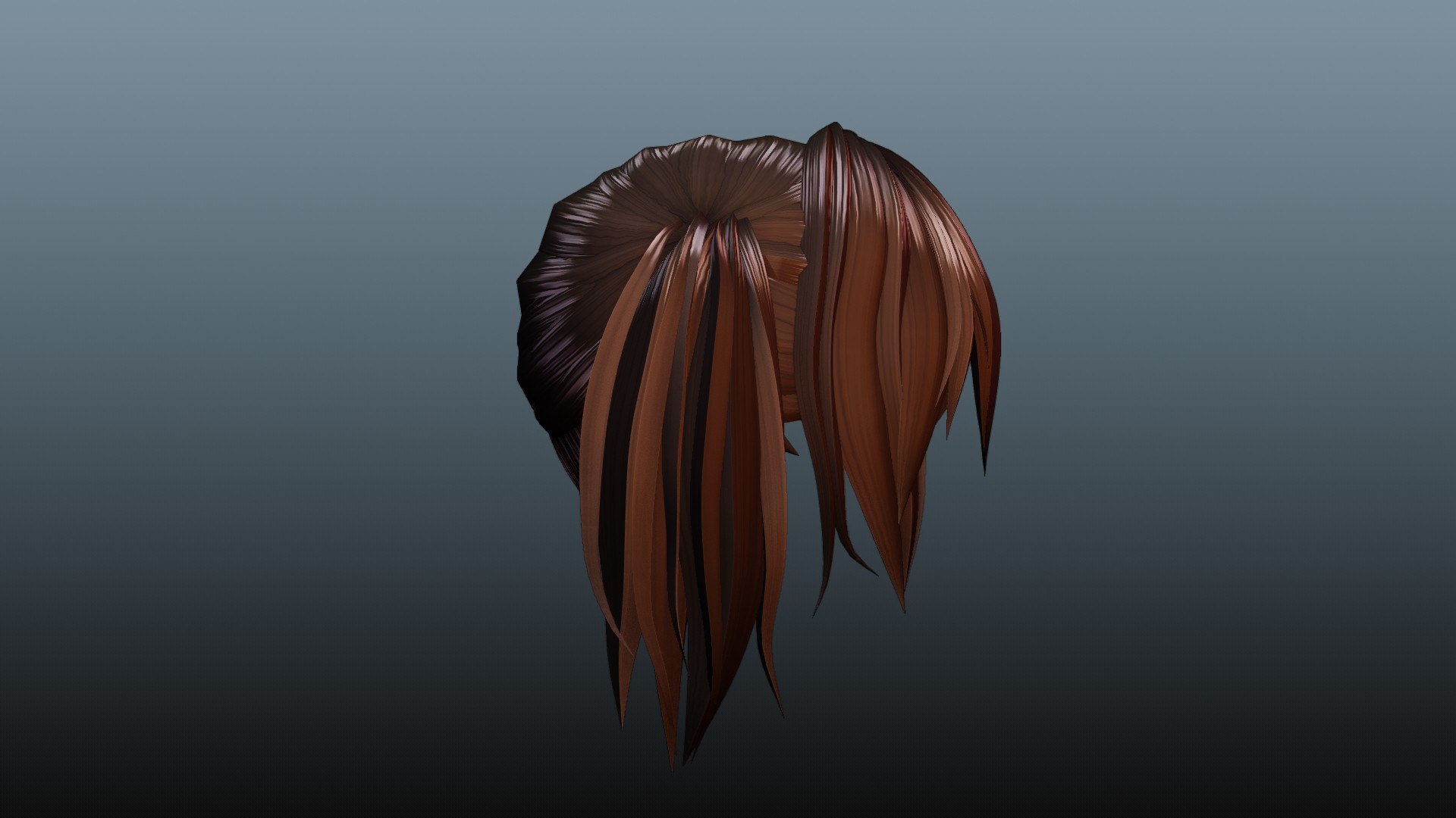 Female Hair Low Poly 3 Color Model Model - TurboSquid 2073823