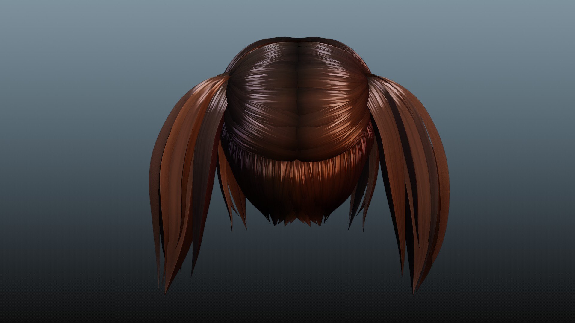 Female Hair Low Poly 3 Color Model Model - TurboSquid 2073823
