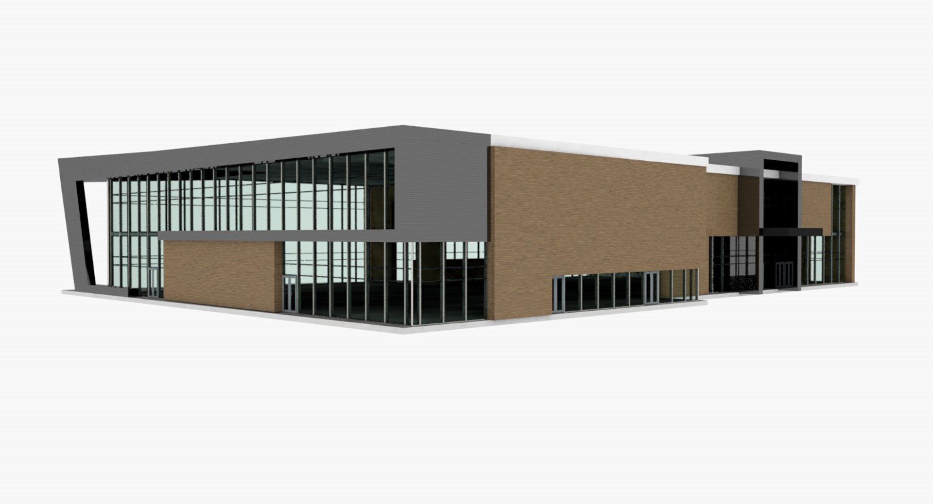 Conceptual Store Building 3D Model - TurboSquid 1245336