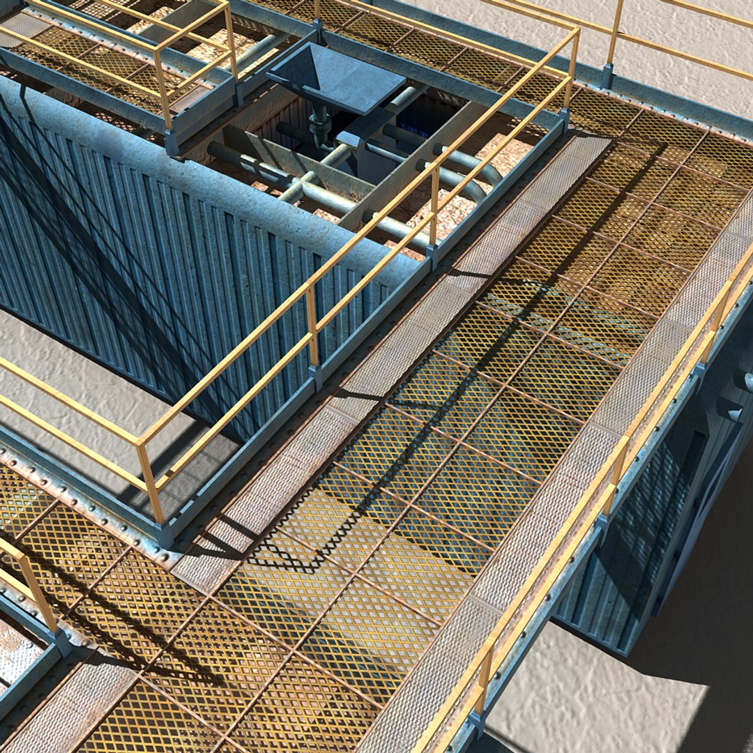 3dsmax Derrick Mud Cleaner Rig