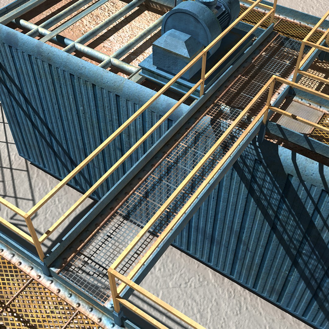 3dsmax Derrick Mud Cleaner Rig